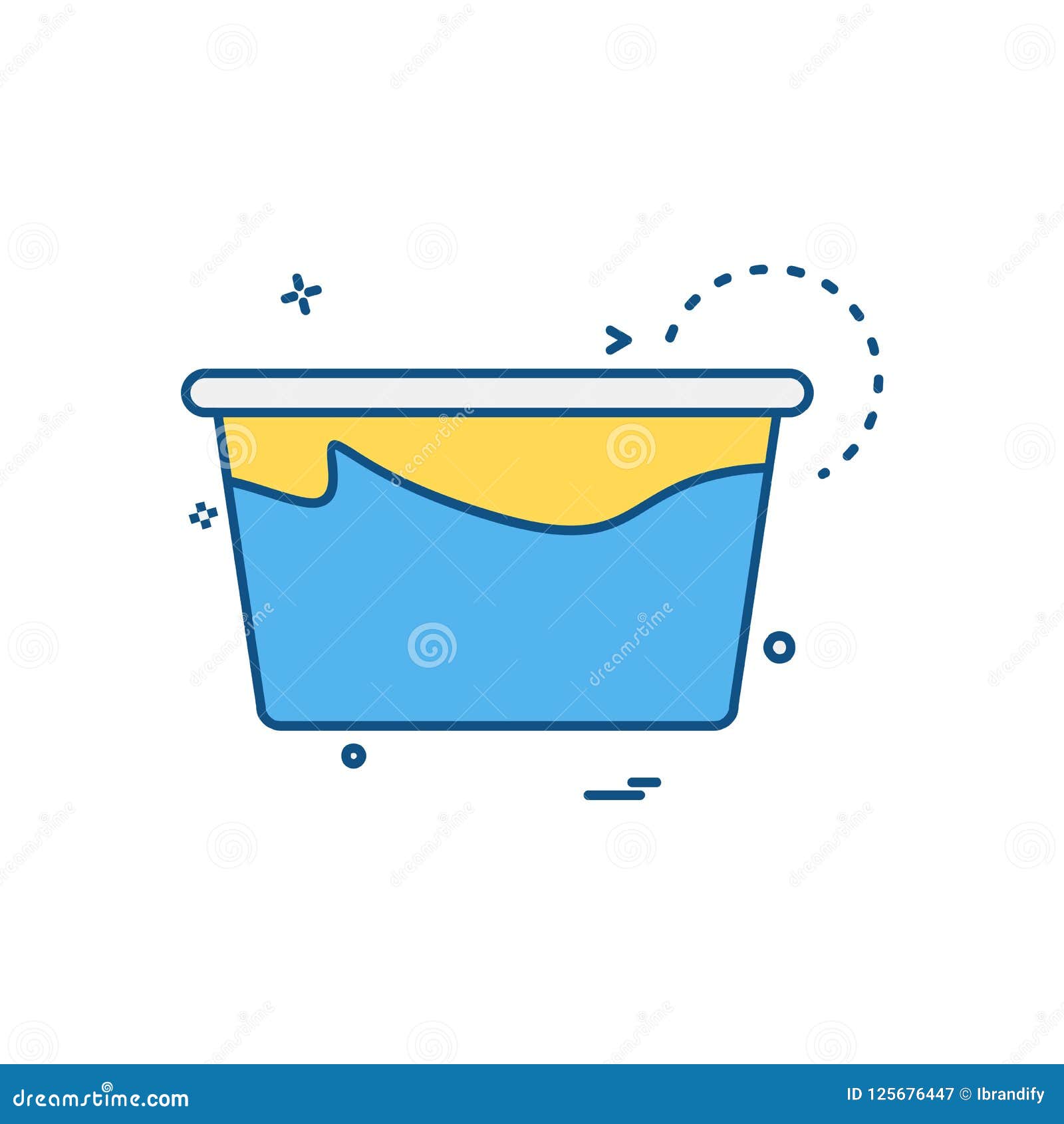 Tub icon design vector stock vector. Illustration of bathtub - 125676447