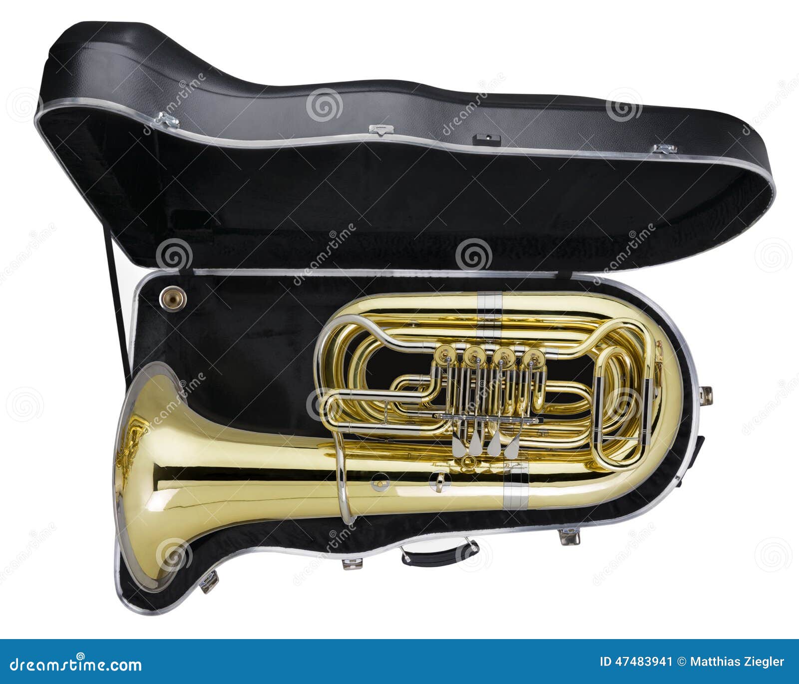 Tuba in case stock image. Image of metal, jazz, brass - 47483941