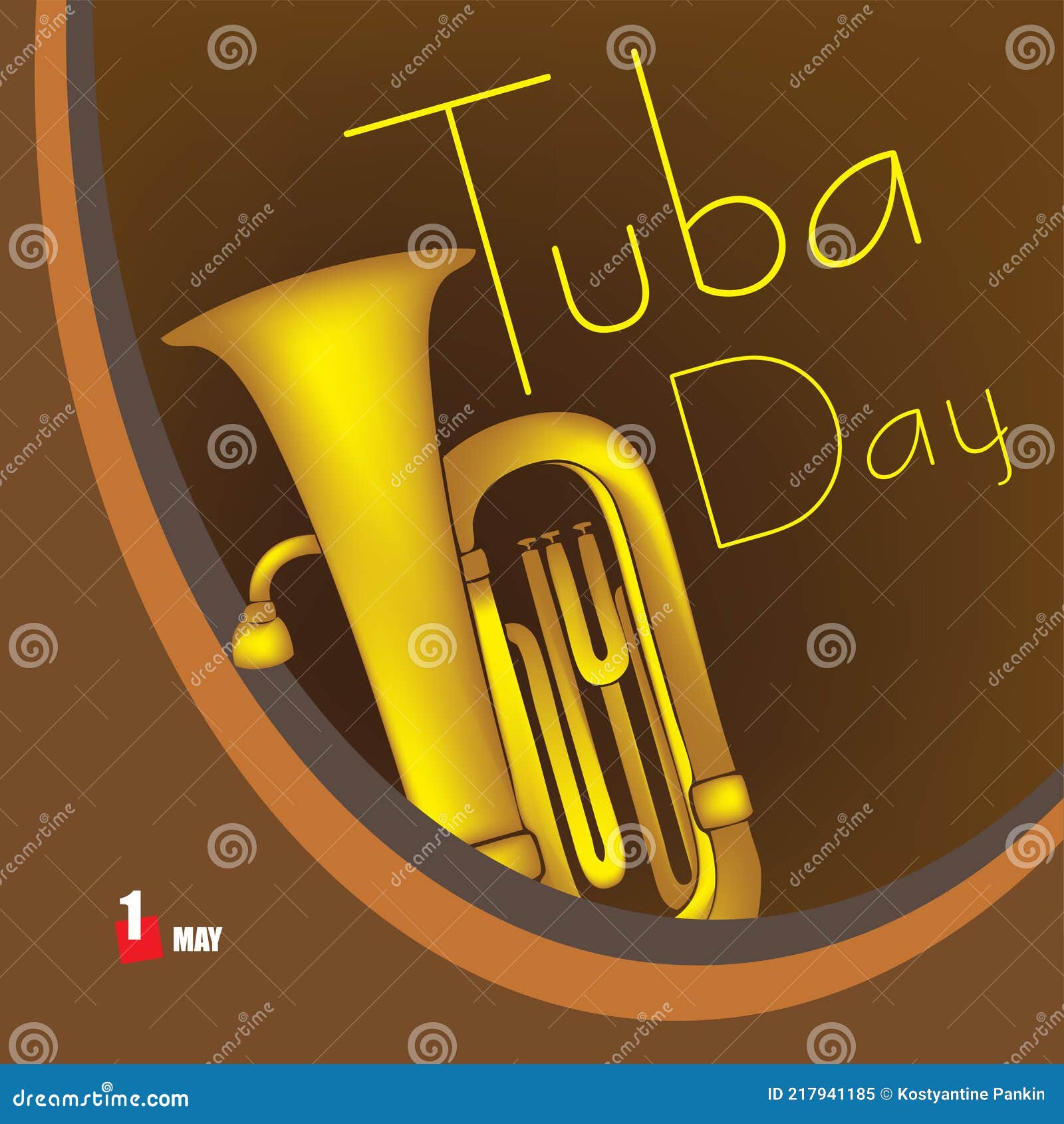 Tuba Day stock vector. Illustration of design, success - 217941185
