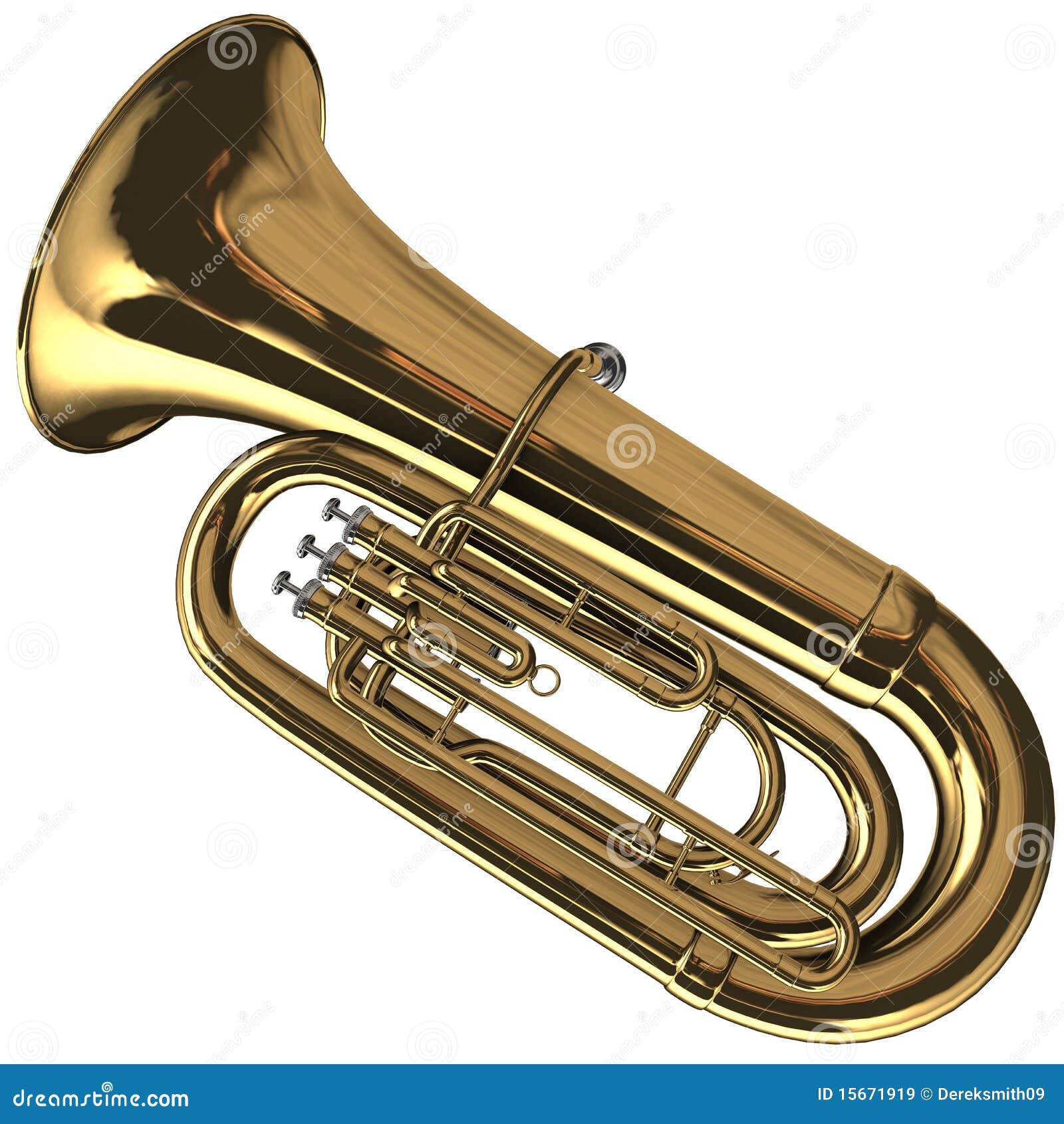 Tuba de bronze ilustração stock. Ilustração de bronze - 15671919