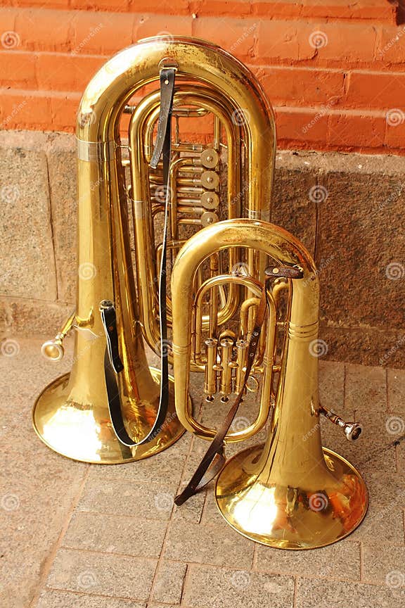Tuba duet stock image. Image of bell, detail, entertainment - 21798145
