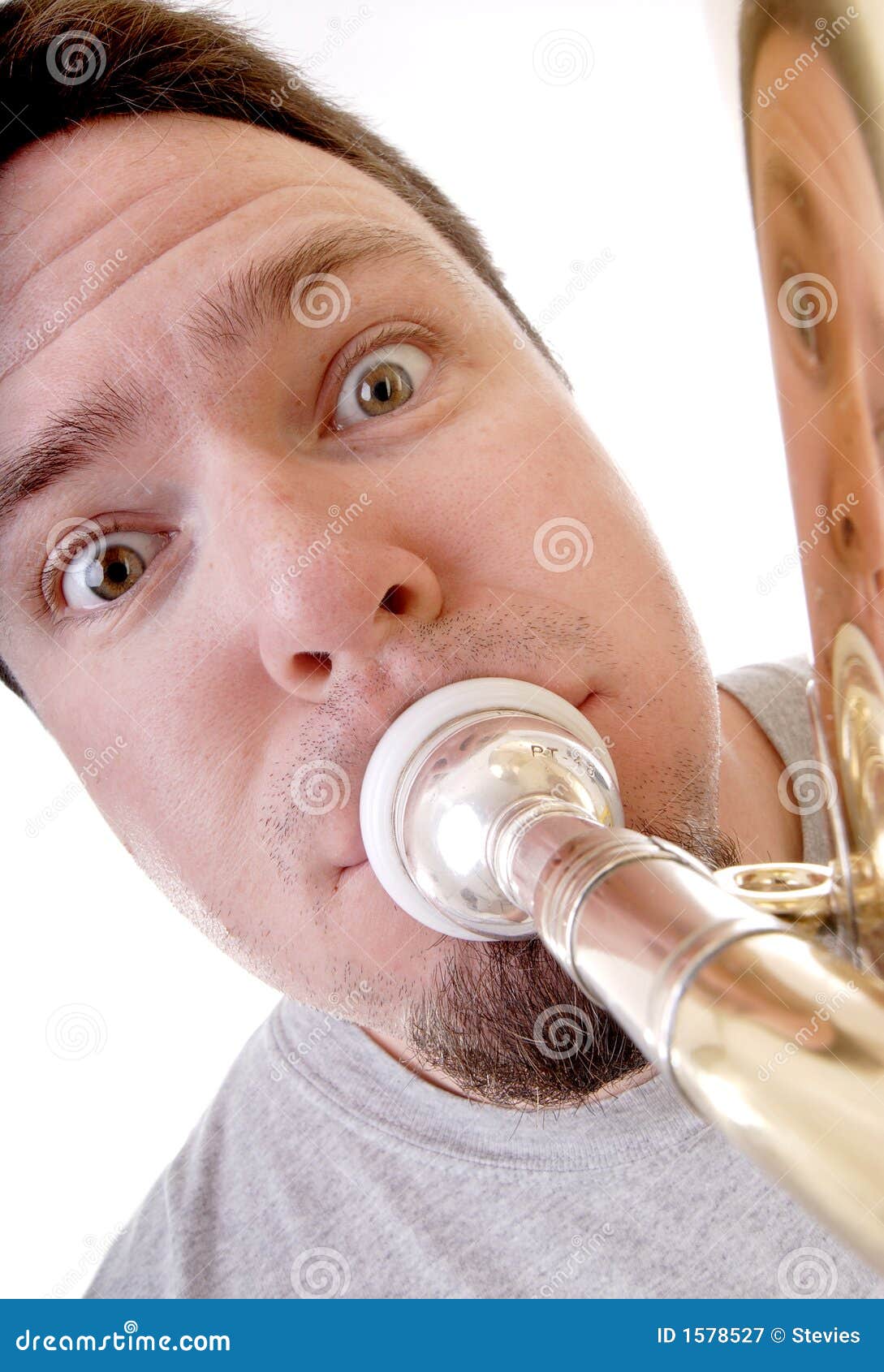 The Tuba Player stock image. Image of young, blow, studio - 1578527