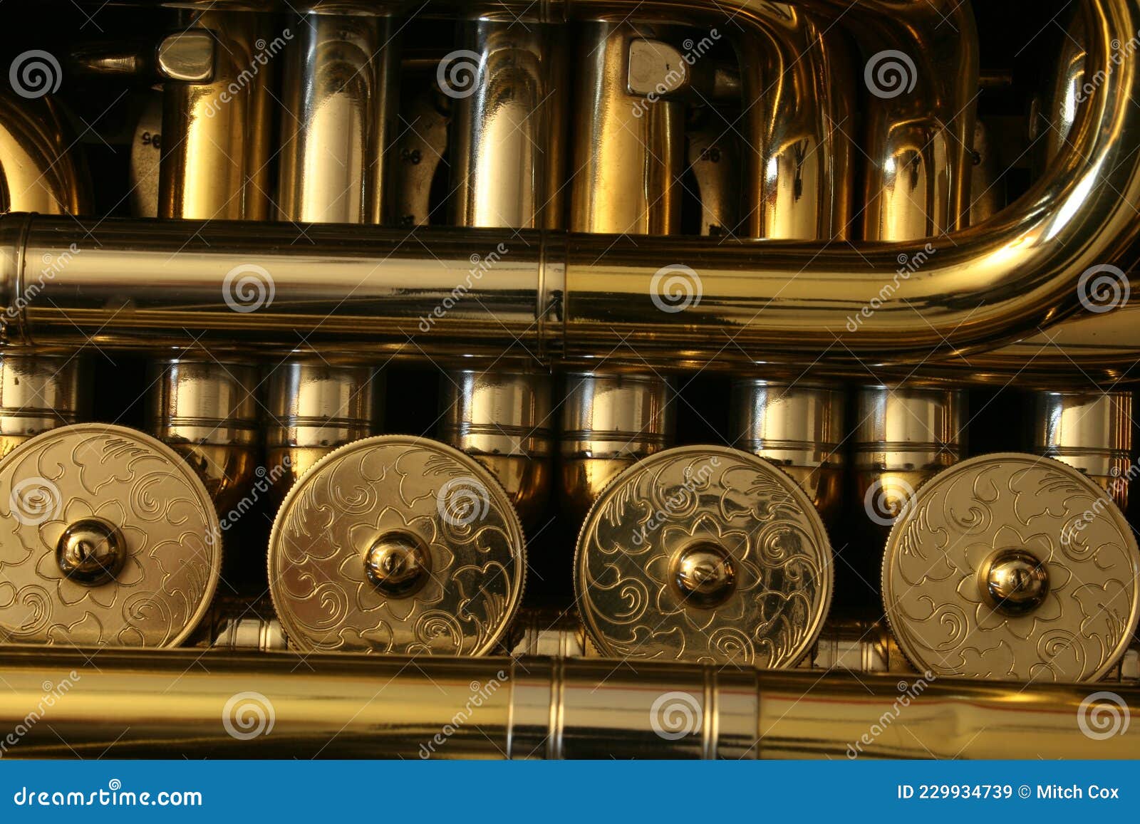 Tuba Valves stock image. Image of tuba, rotary, yellow - 229934739