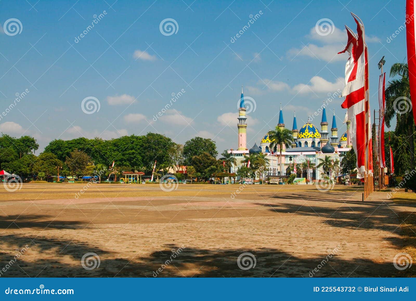 Tuban Town Square and Masjid Agung Tuban Stock Vector - Illustration of ...