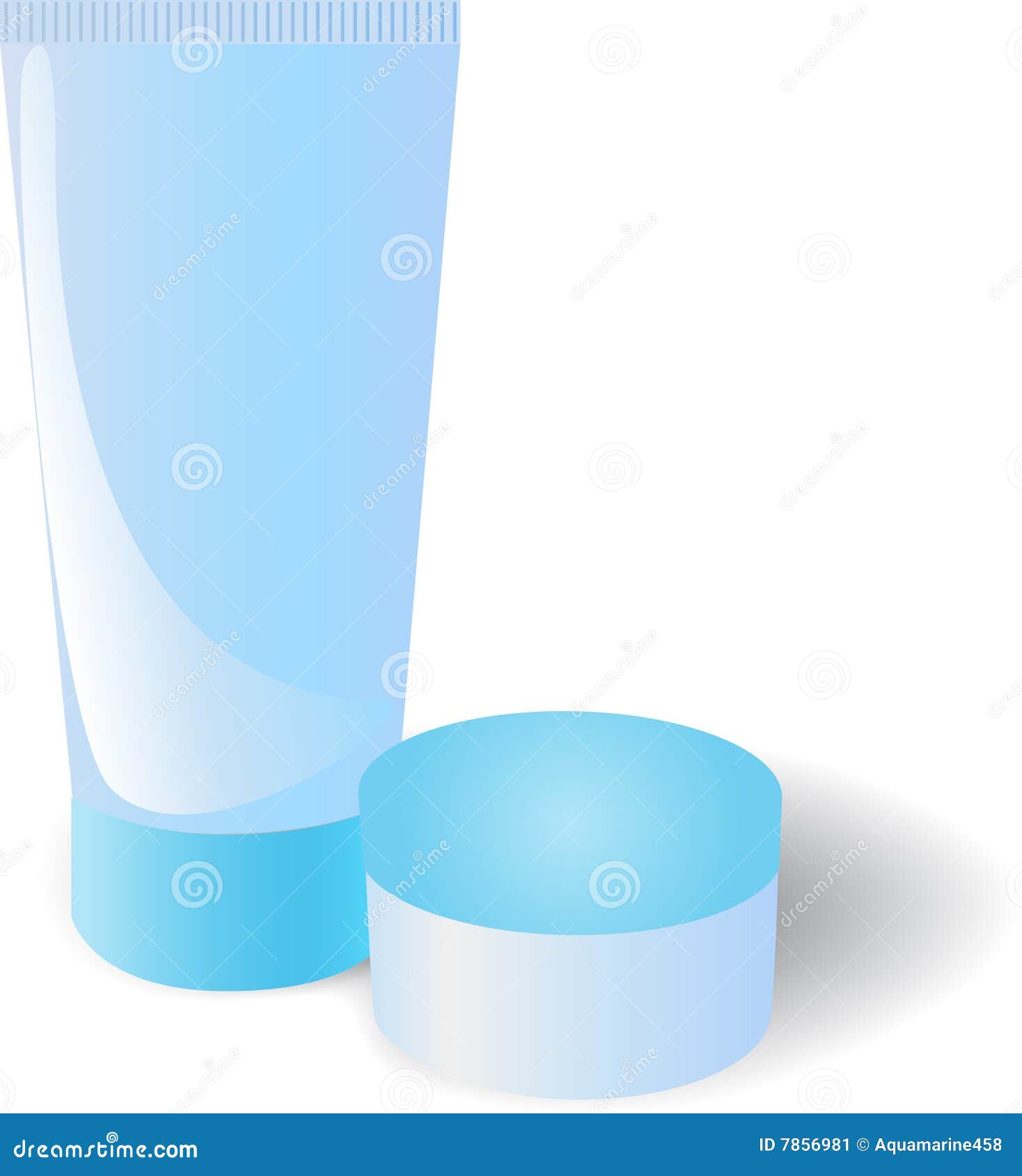 Tube blue stock vector. Illustration of keyline, moisturizer - 7856981