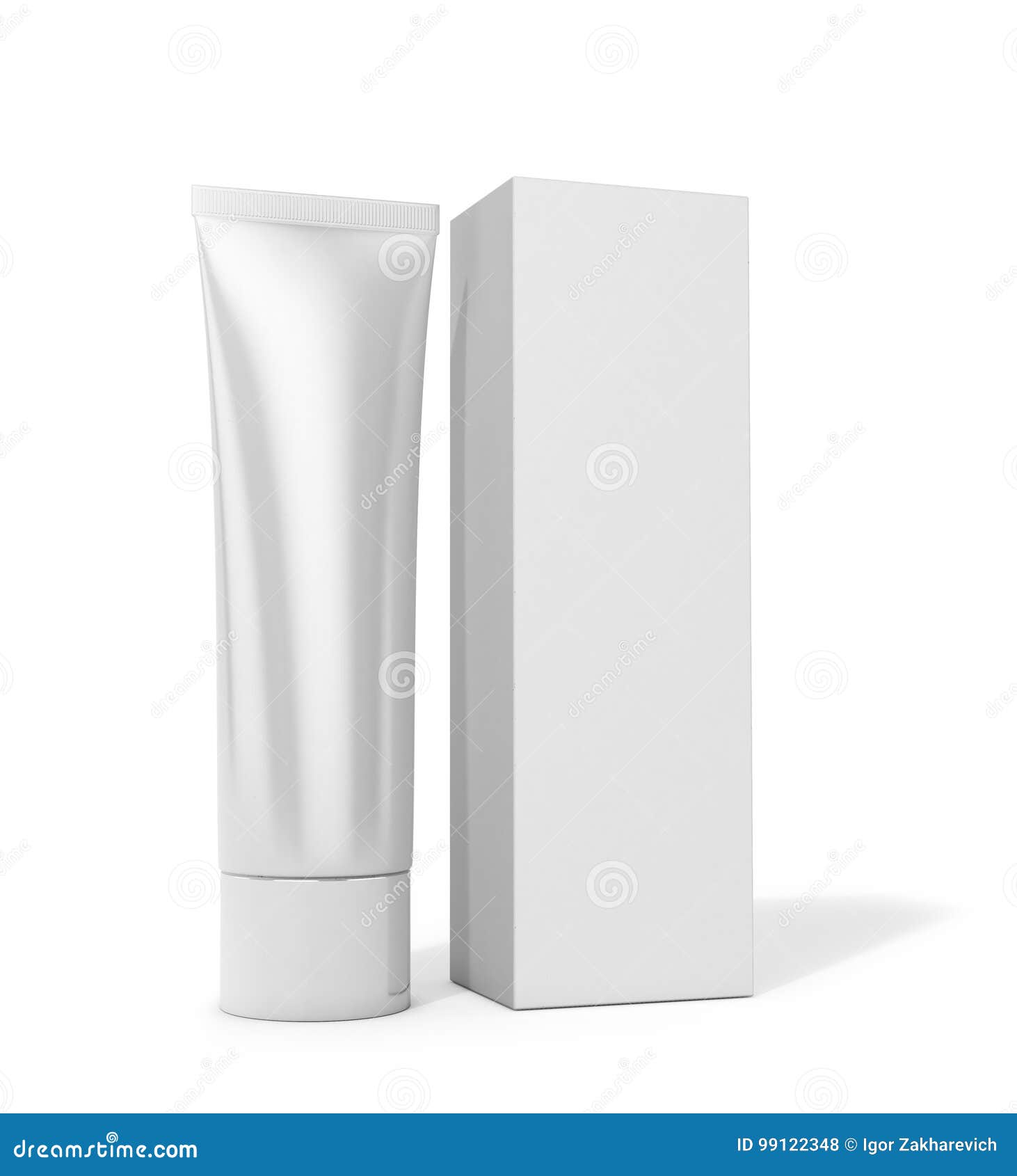 Tube with Cream or Toothpaste with Square White Packaging Stock ...
