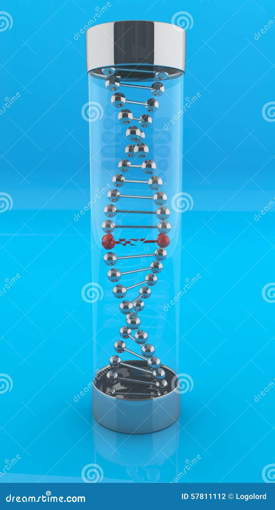 Tube with DNA molecules stock illustration. Illustration of cell - 57811112
