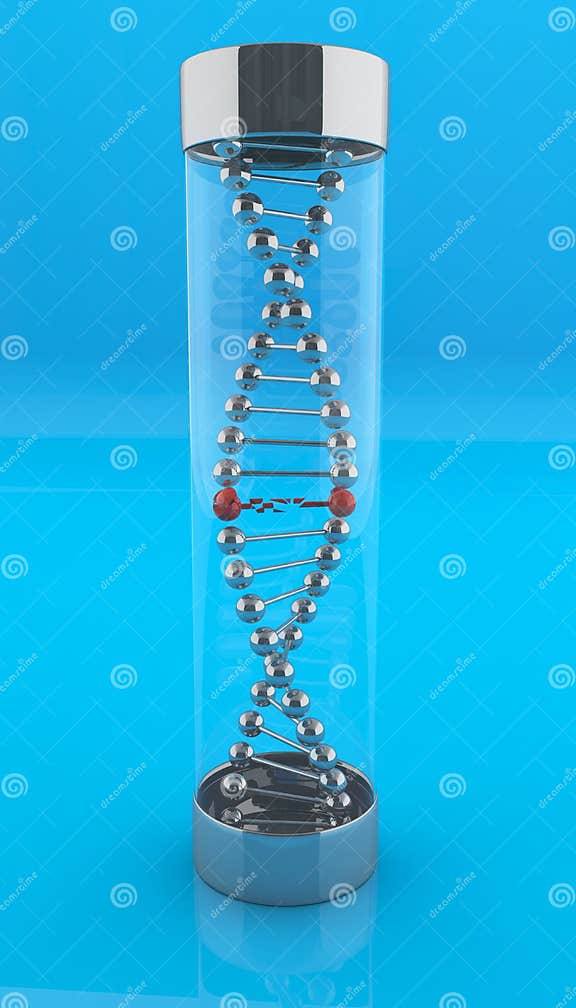 Tube with DNA molecules stock illustration. Illustration of cell - 57811112