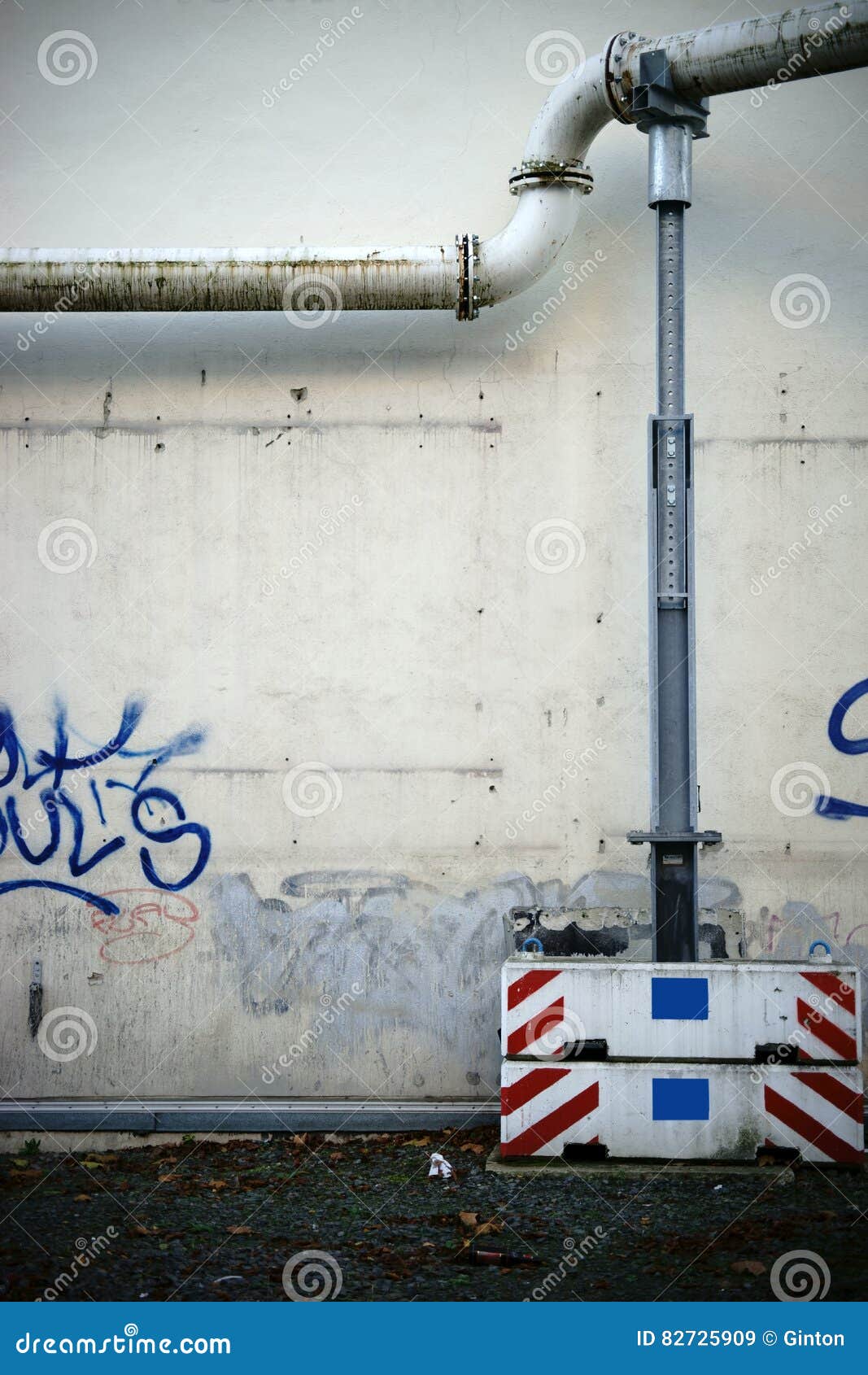 Tube in Front of Concrete Facade Stock Image - Image of contrast ...