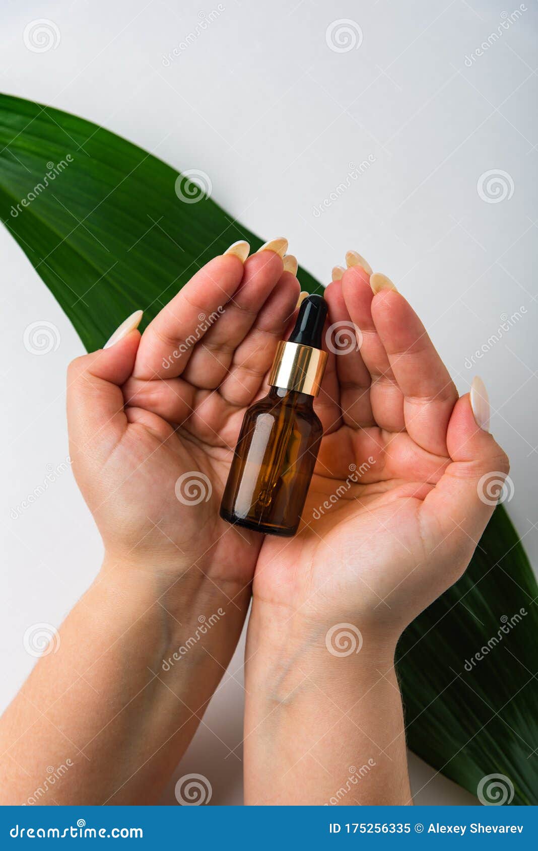 Tube in the Hands of a Girl on a White Background Stock Image - Image ...