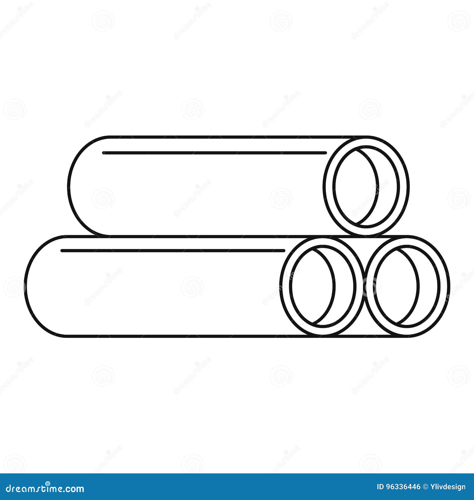 Tube icon, outline style stock vector. Illustration of badge - 96336446