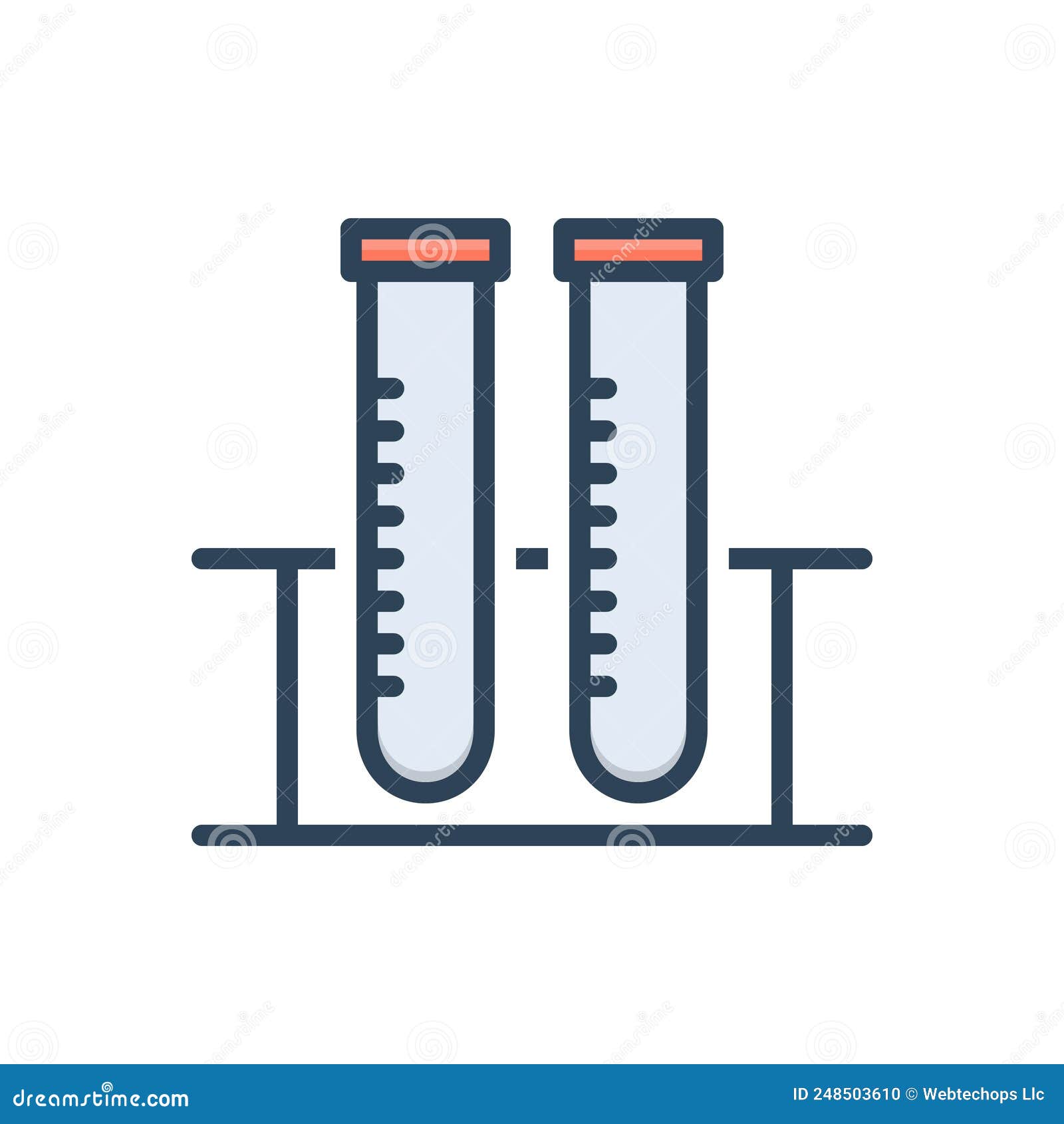 Color Illustration Icon for Tube, Sample and Test Stock Illustration ...