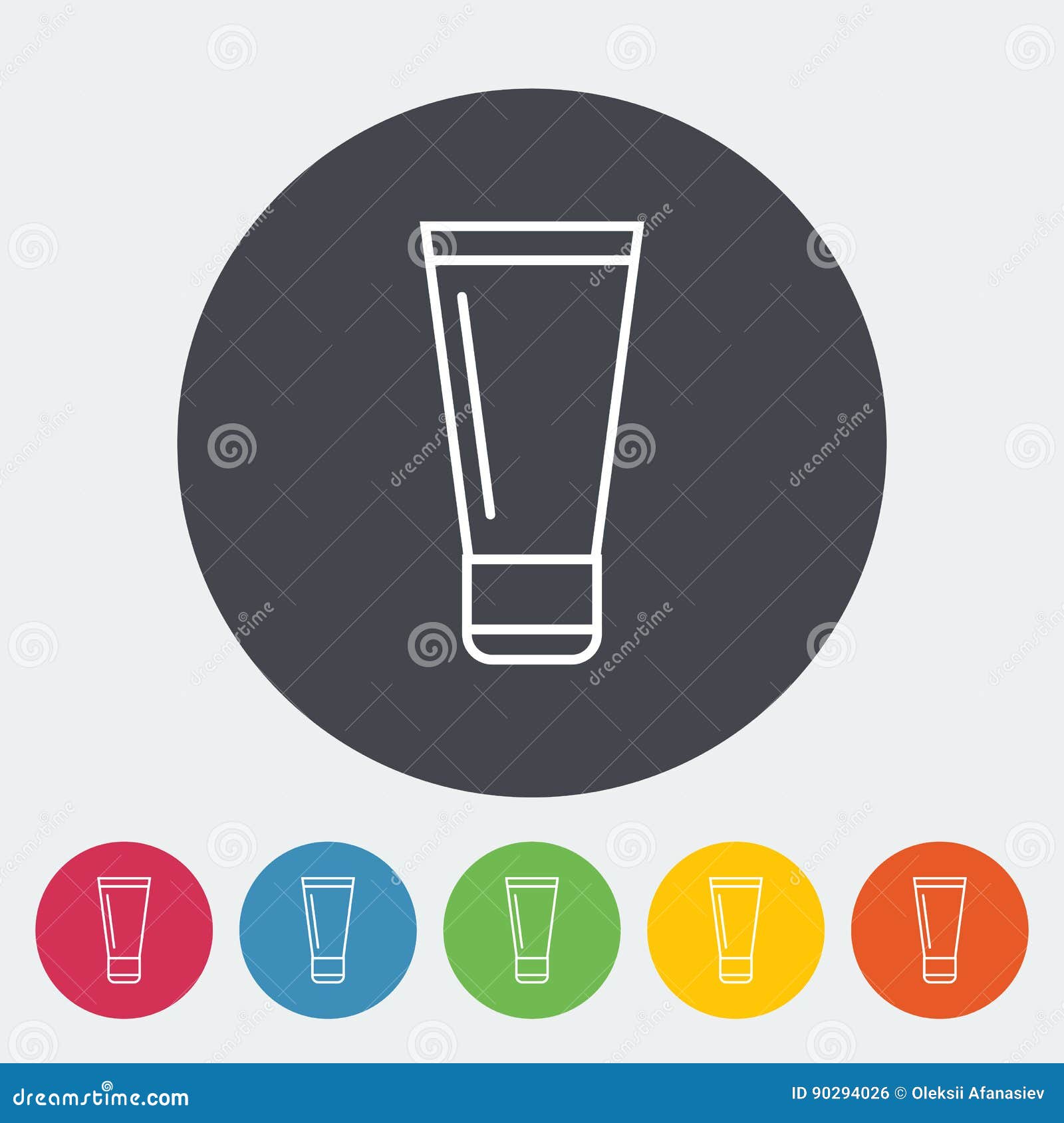 Tube icon stock vector. Illustration of template, product - 90294026