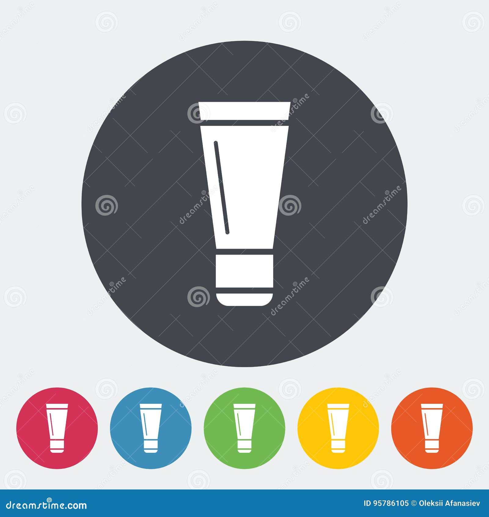 Tube icon stock vector. Illustration of grayscale, packaging - 95786105