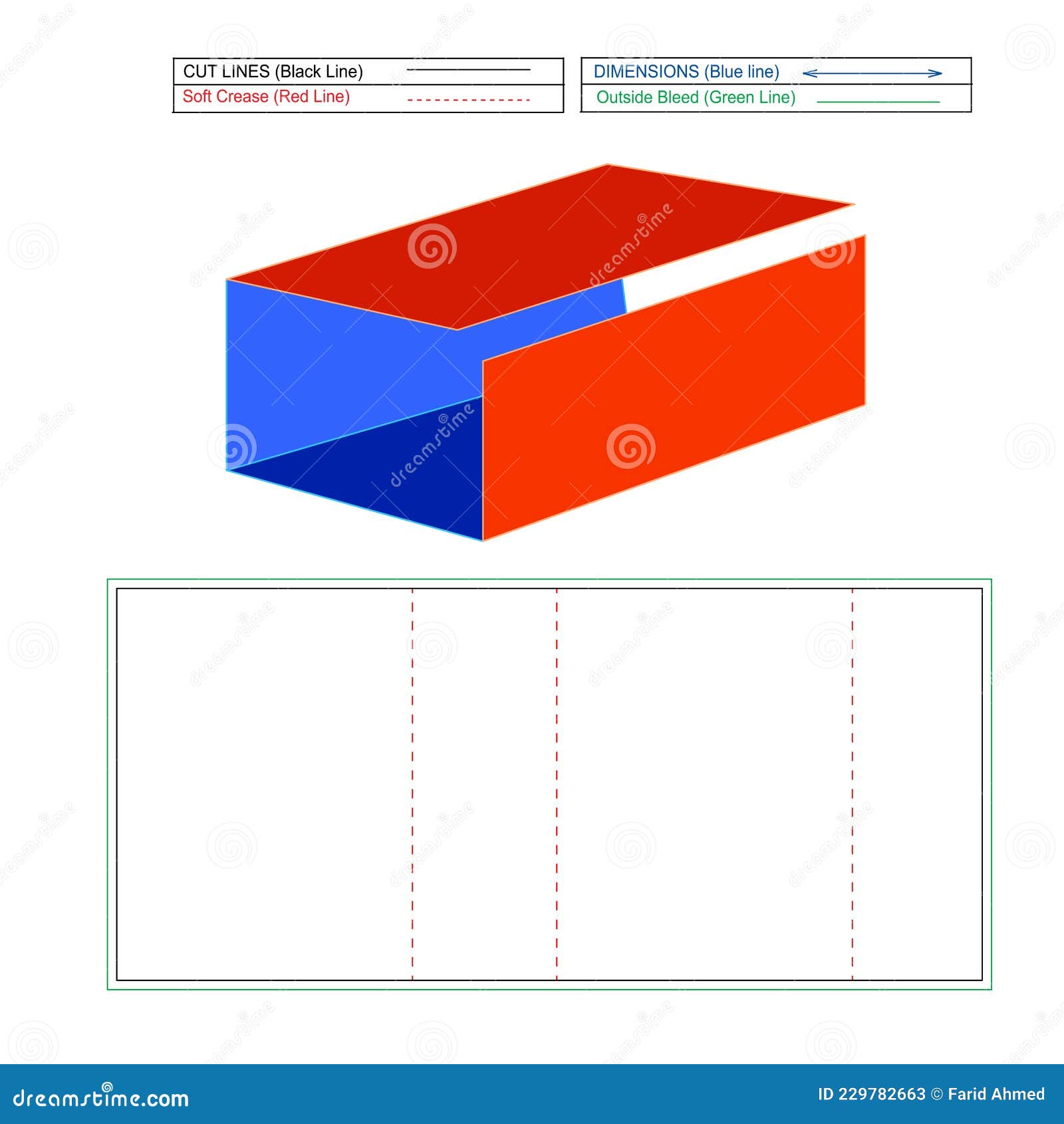 Tube Interior Box Cardboard Folding Box, Insert Box and Dieline ...