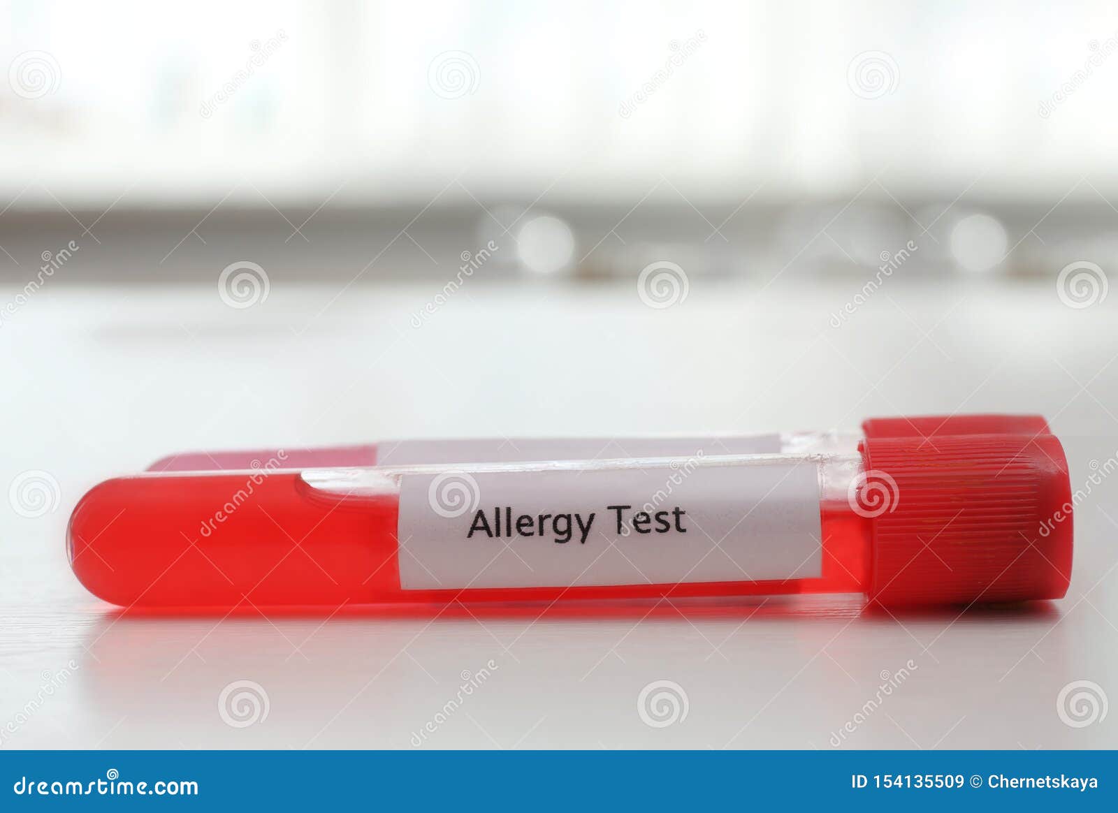 Tube with Label ALLERGY TEST on White Stock Image - Image of ...