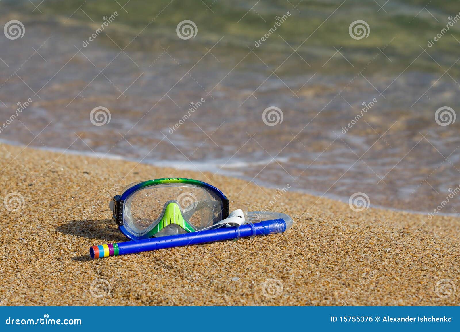 Tube and Mask for a Scuba Diving. Stock Photo - Image of horizon, close ...