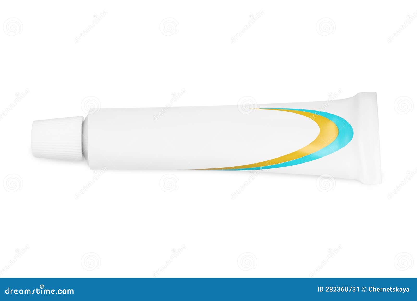 Tube of Ointment Isolated on White, Top View. Space for Text Stock ...