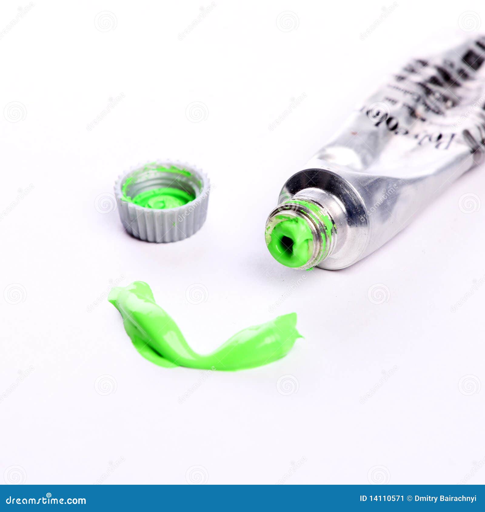 Tube of paint stock image. Image of green, blob, painting - 14110571