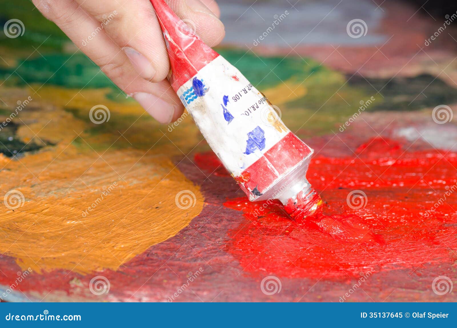 Tube of paint stock image. Image of oils, palette, tube - 35137645