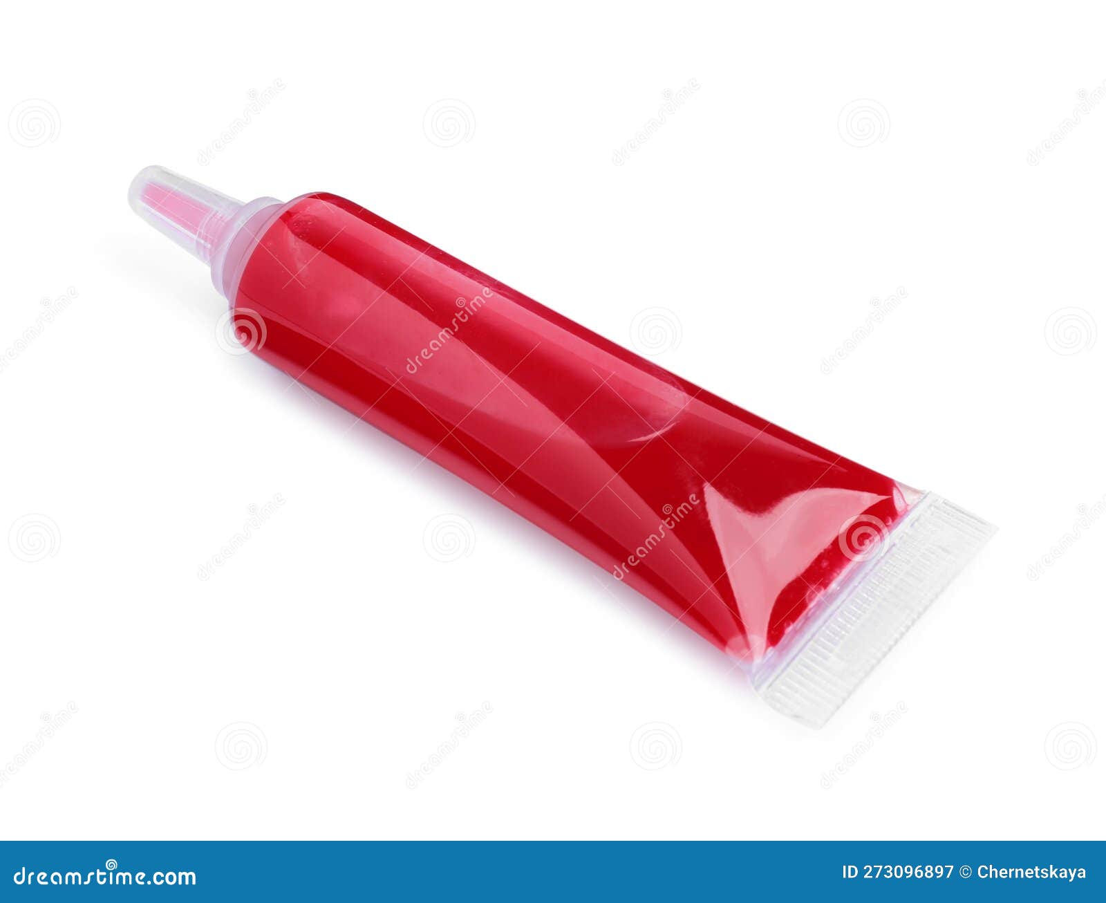 Tube with Red Food Coloring on White Background Stock Image - Image of ...