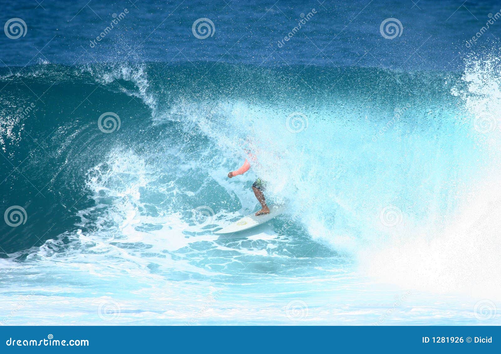 Tube ride stock photo. Image of barrel, hawaii, large - 1281926