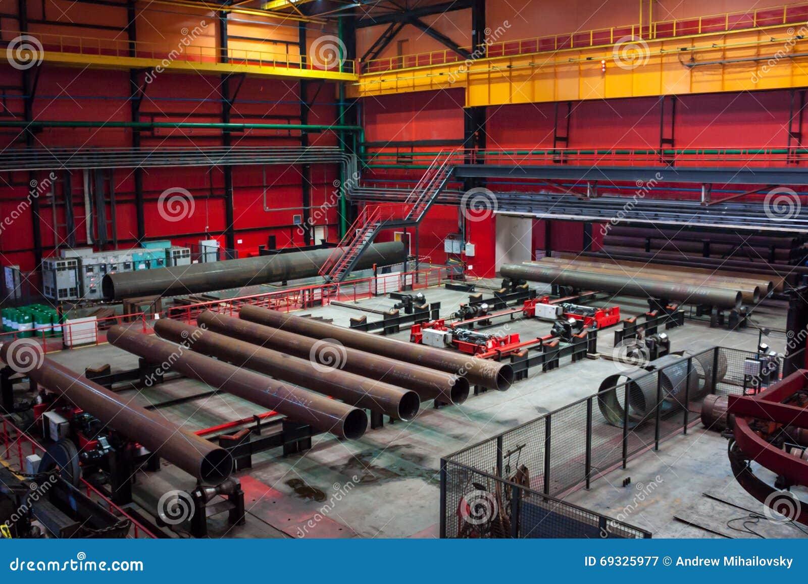 Tube Rolling plant stock image. Image of area, metallurgy - 69325977