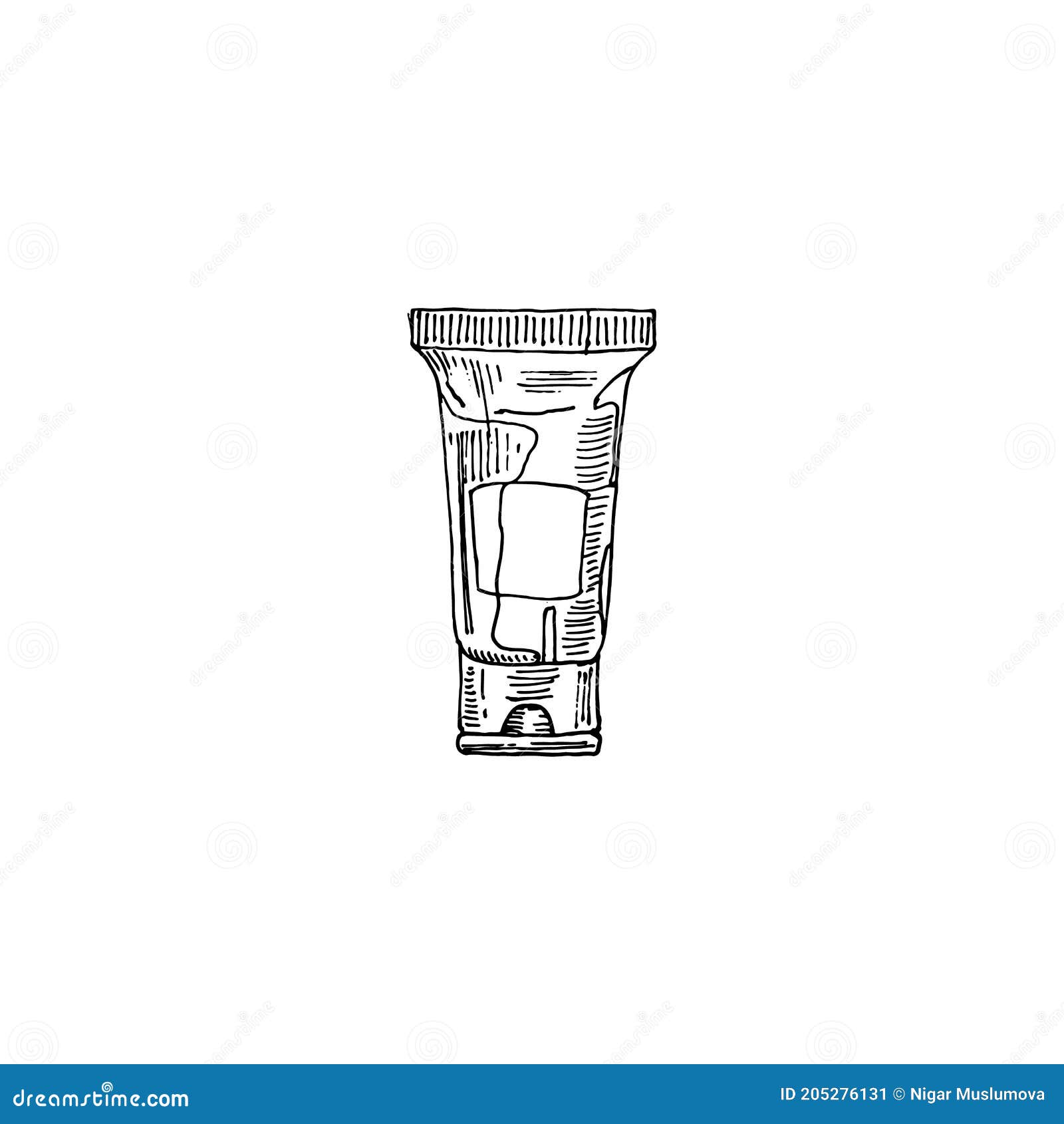 Tube Sketch Vector Illustration Hand Draw Stock Illustration ...