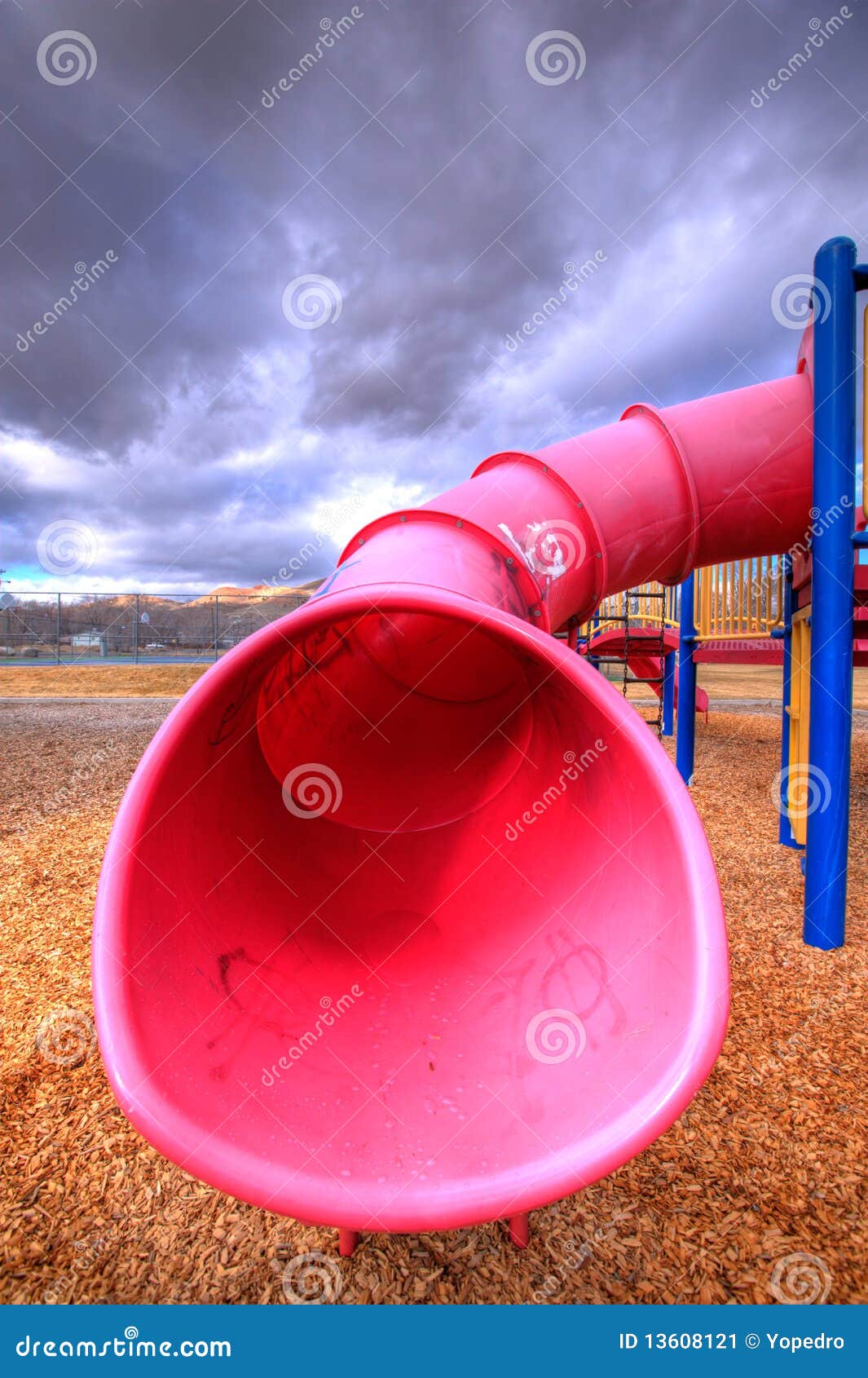 Tube slide stock image. Image of stormy, ladder, playground - 13608121