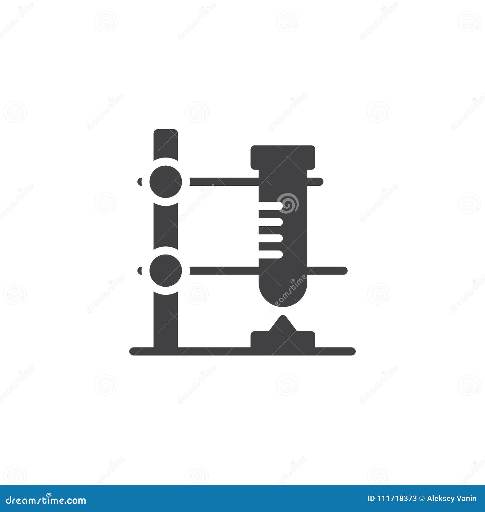 Tube stand vector icon stock vector. Illustration of design - 111718373