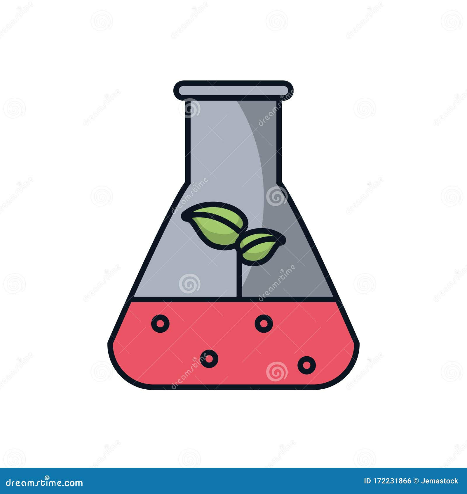 Tube Test with Leafs Plant Ecology Stock Vector - Illustration of fall ...
