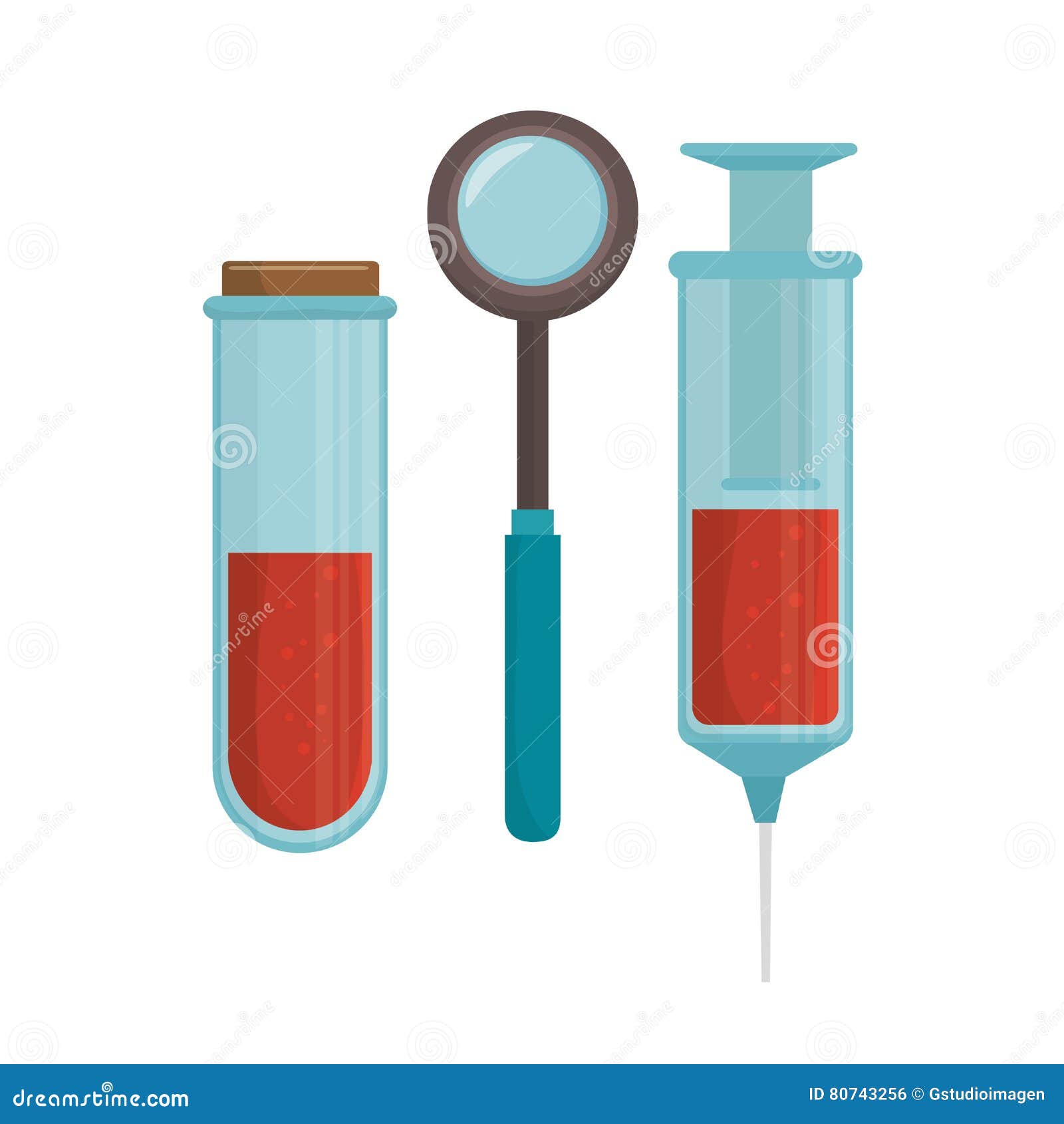 Syringe For Blood Sampling From Vein With Drops. Line Art Logo Of ...