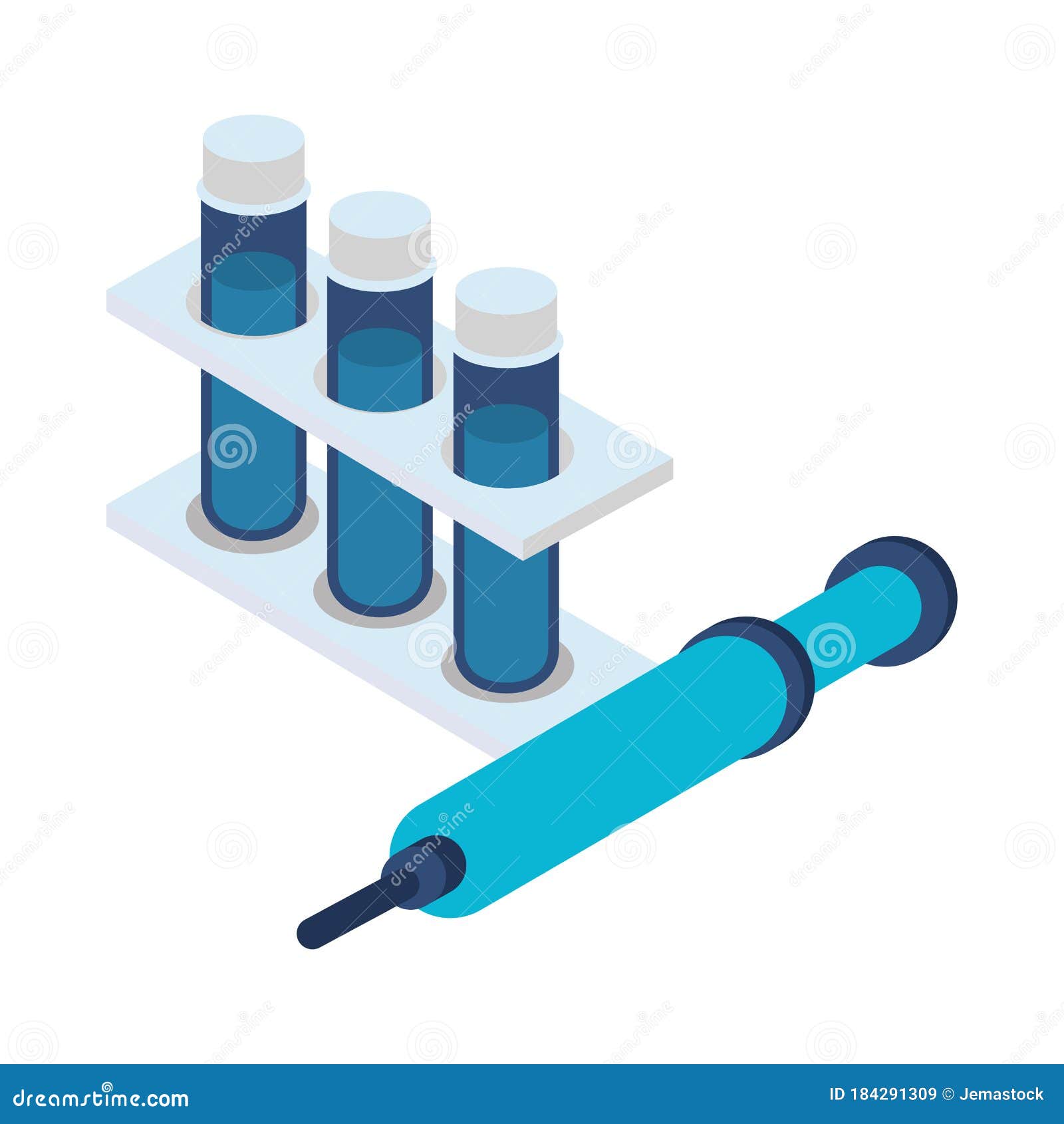 Tube Tests Laboratory with Injection Isometric Stock Vector ...