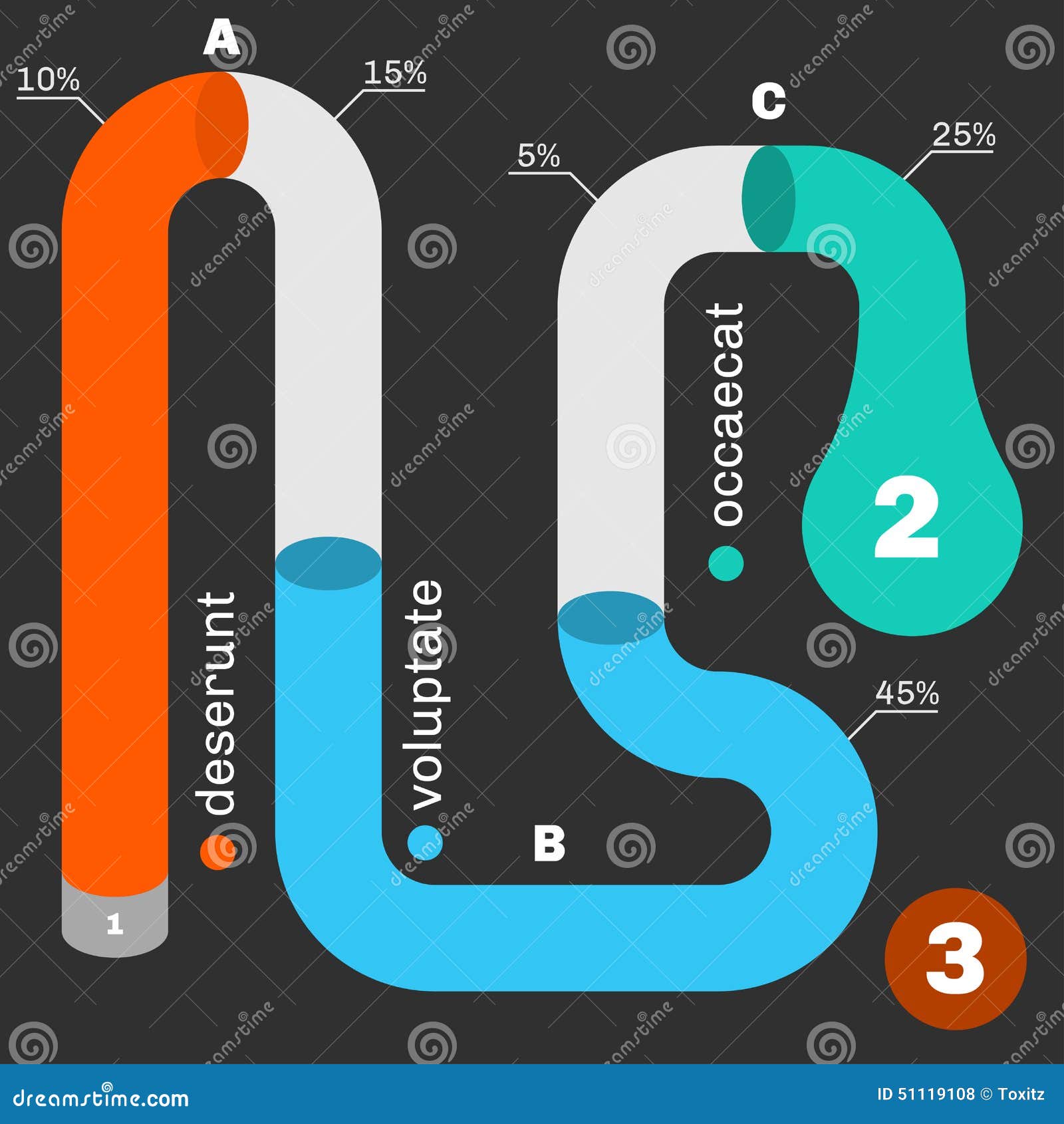 Tube Timeline Infographic Template. Vector Illustration | CartoonDealer ...