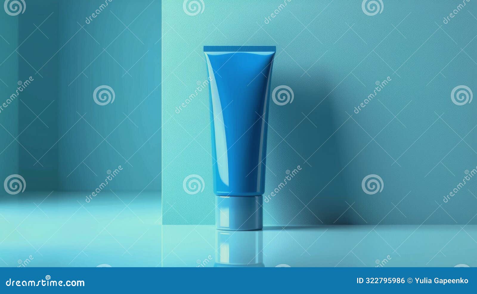 Tube of Toothpaste on Blue Background Stock Photo - Image of unbranded ...