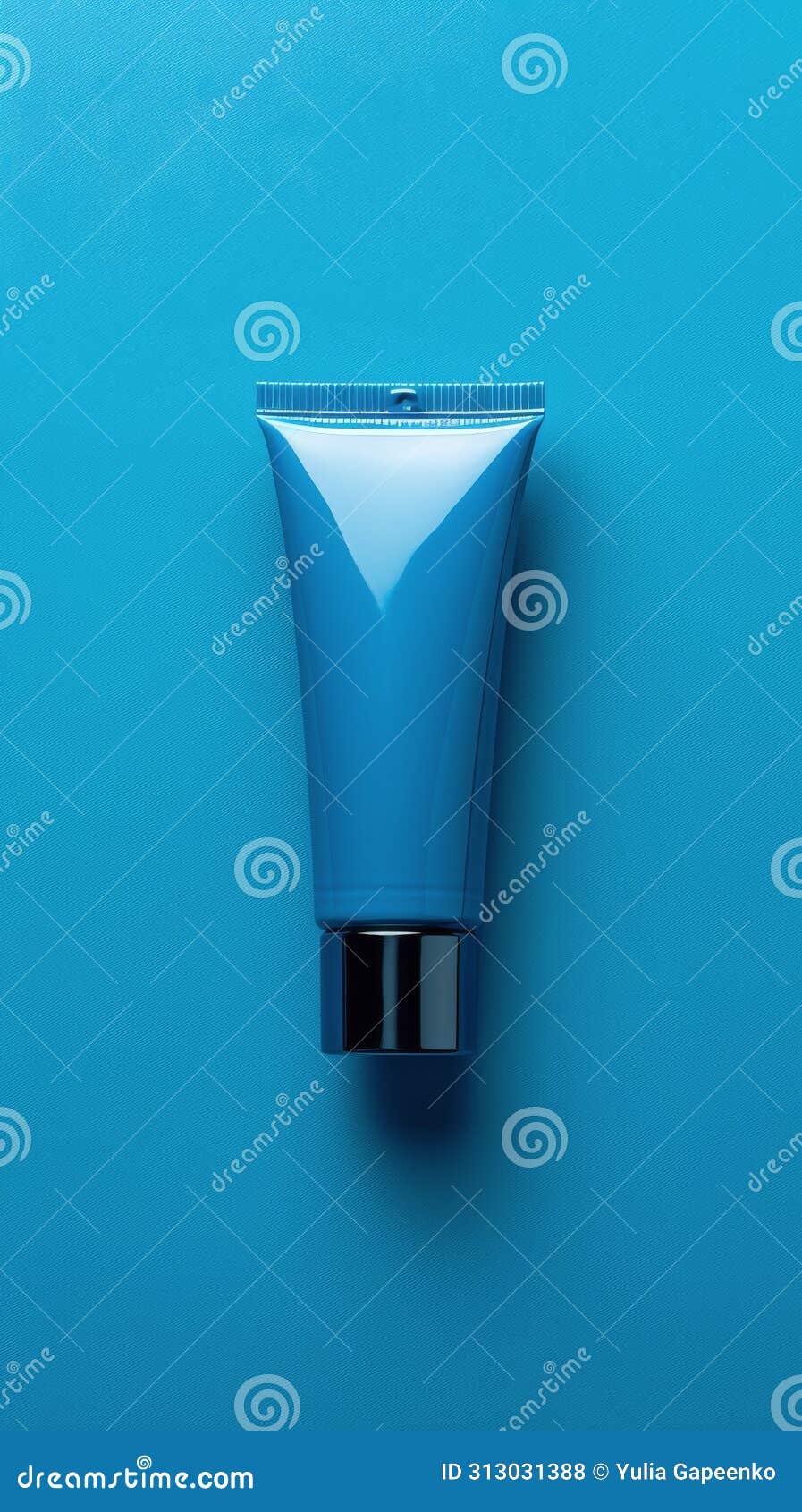 Tube of Toothpaste on Blue Background Stock Photo - Image of squeezable ...