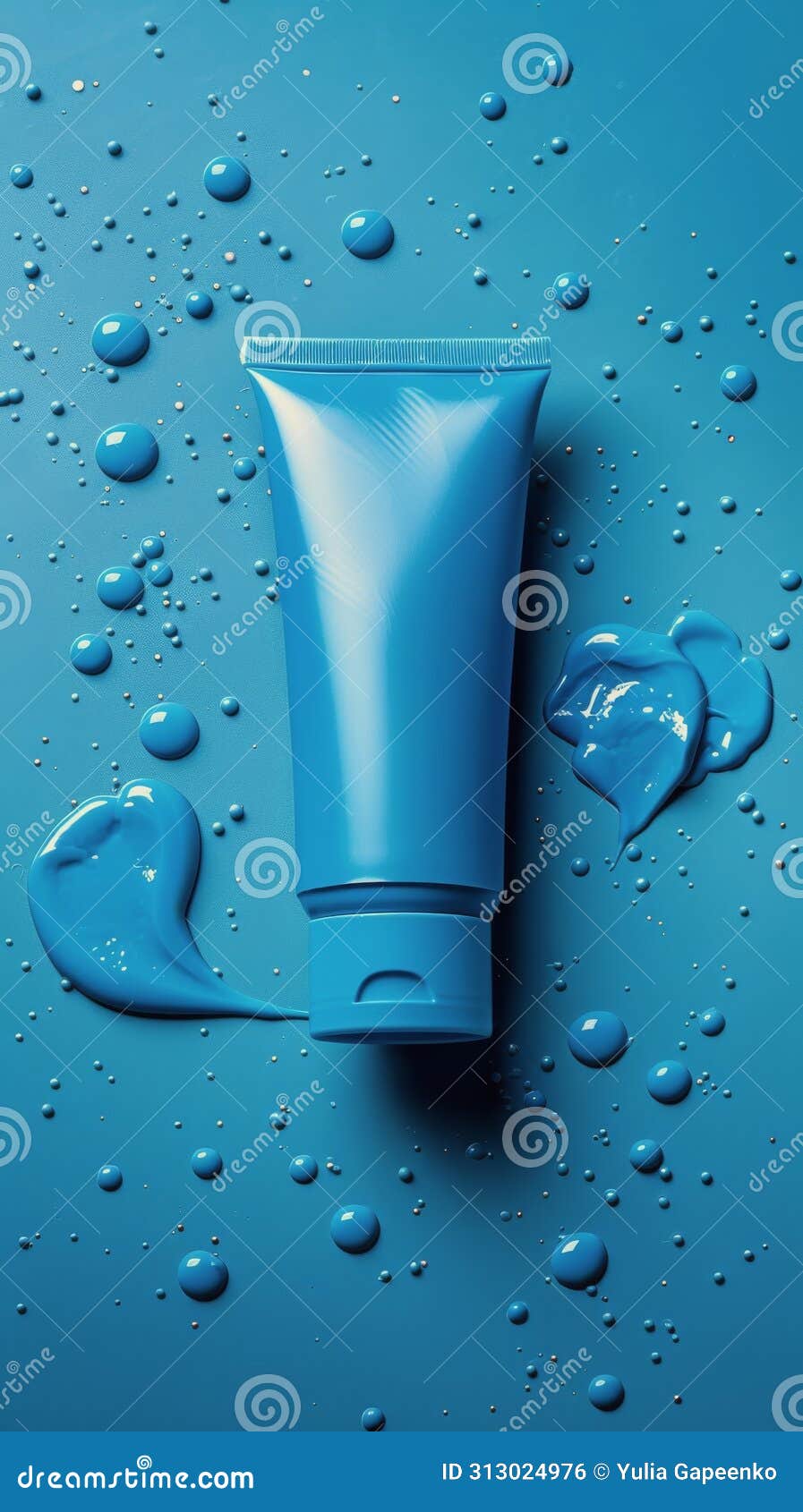 Tube of Toothpaste on Blue Surface Stock Photo - Image of fresh, item ...