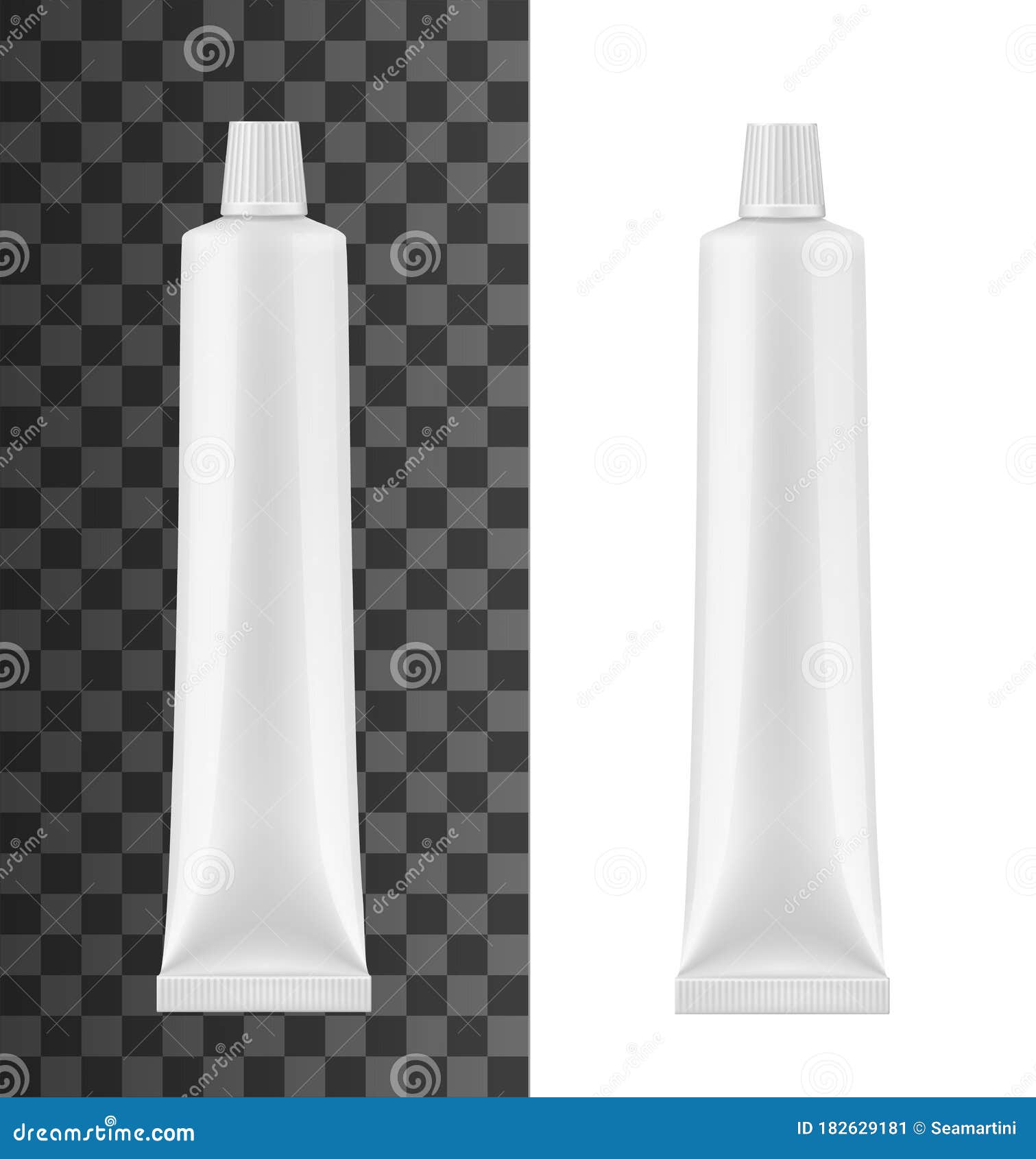 Tube for Toothpaste or Cream Mockup Stock Vector - Illustration of ...