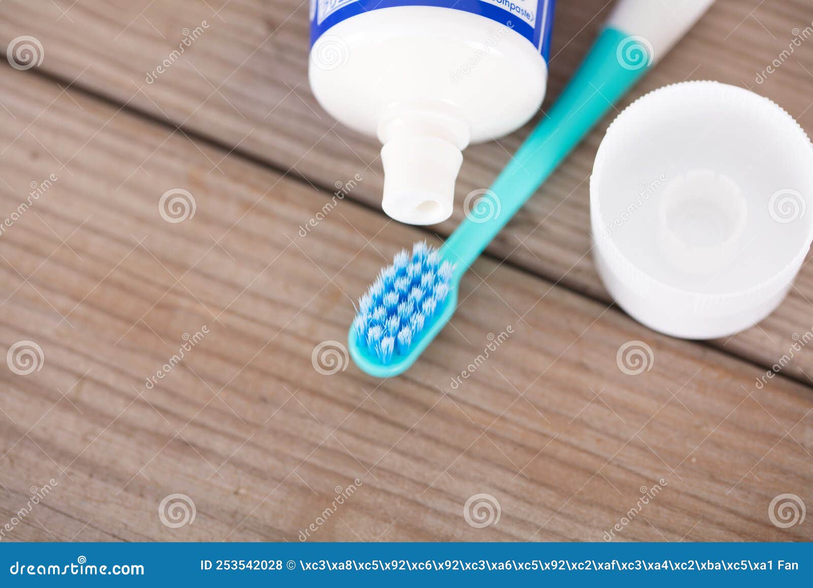 A Tube of Toothpaste and a Toothbrush Stock Photo - Image of object ...