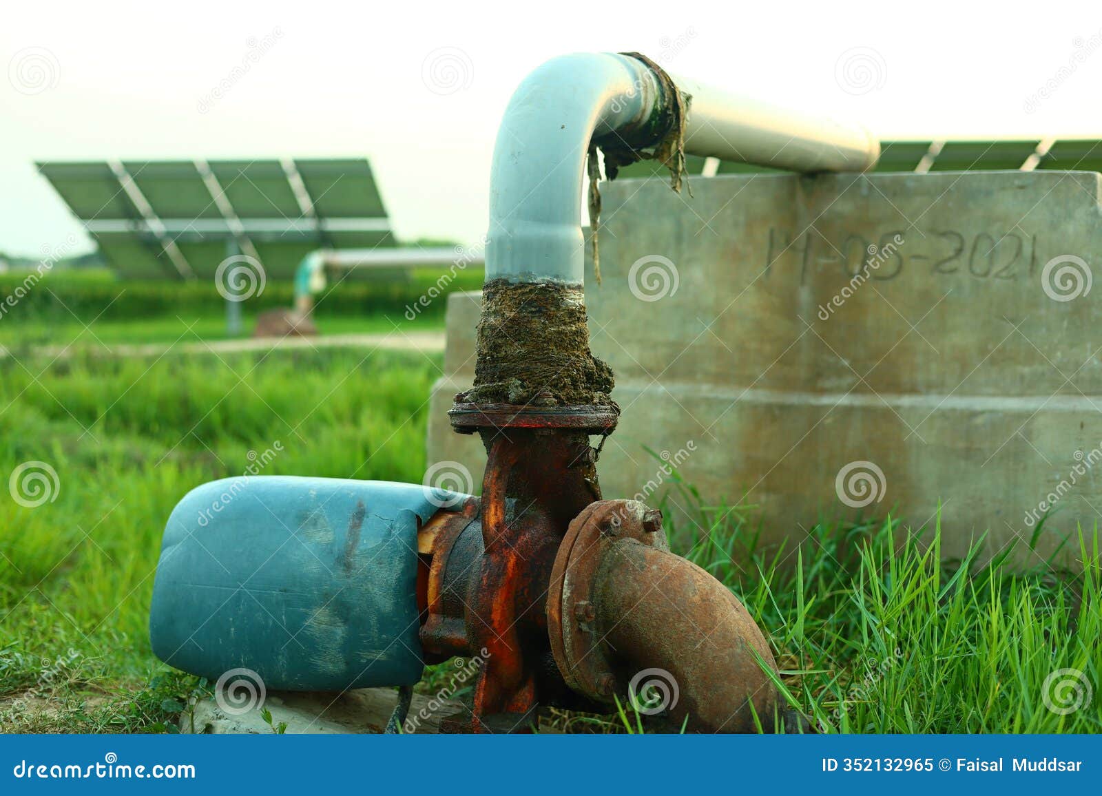 Tube Well Motor for Irrigation System Stock Image - Image of irrigating ...
