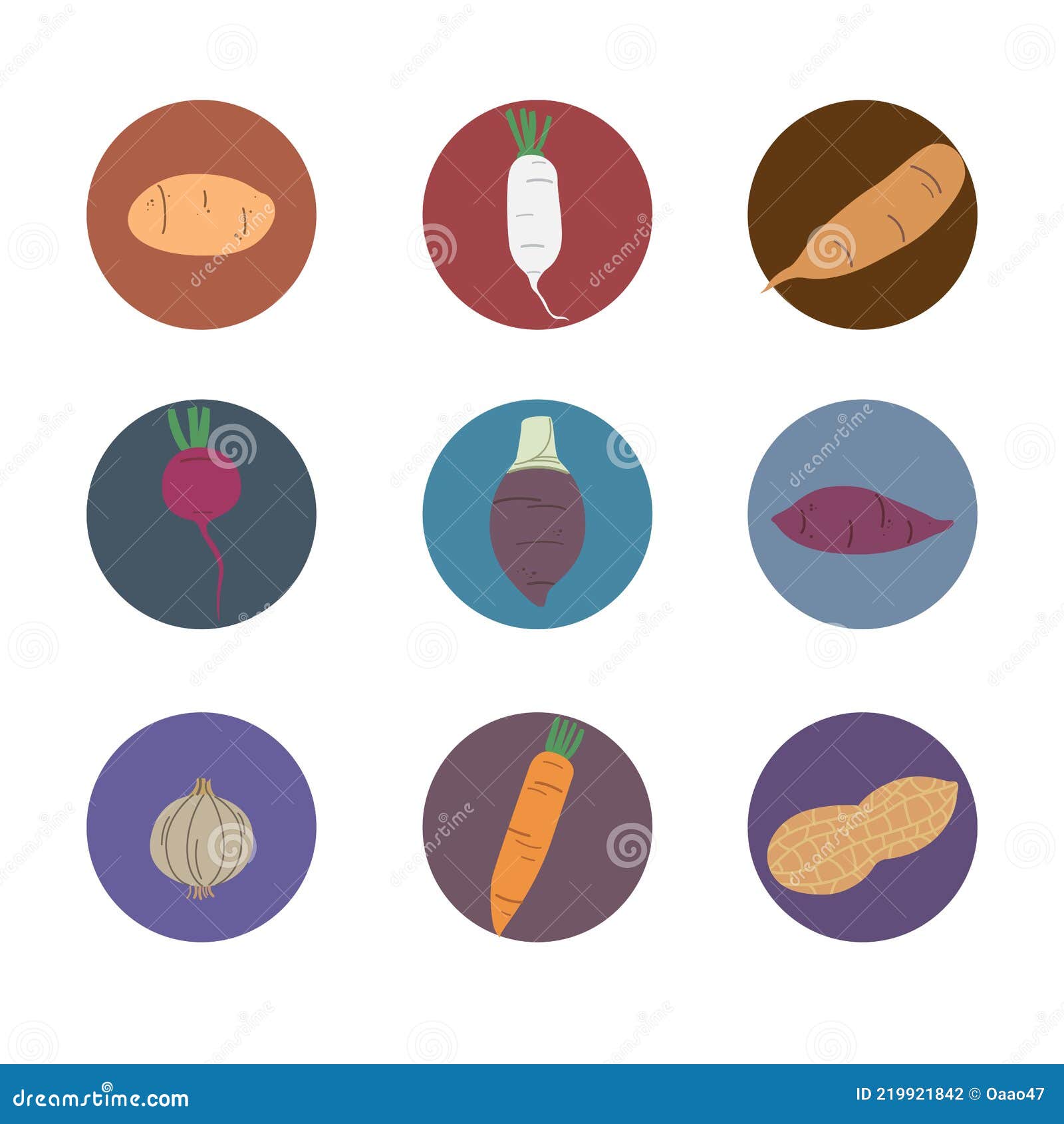 Set tuber flat icon stock vector. Illustration of carrot - 219921842