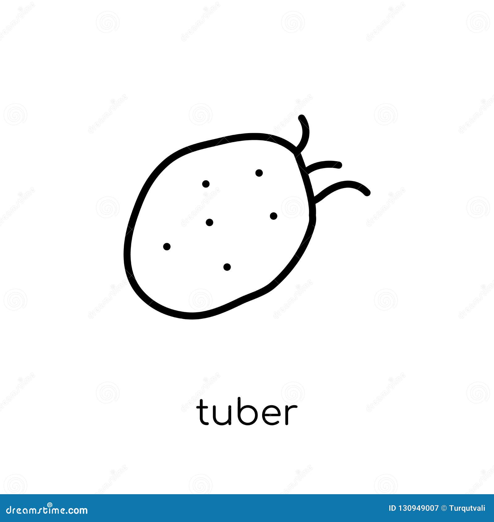 Tuber Icon From Fruit And Vegetables Collection. Cartoon Vector ...