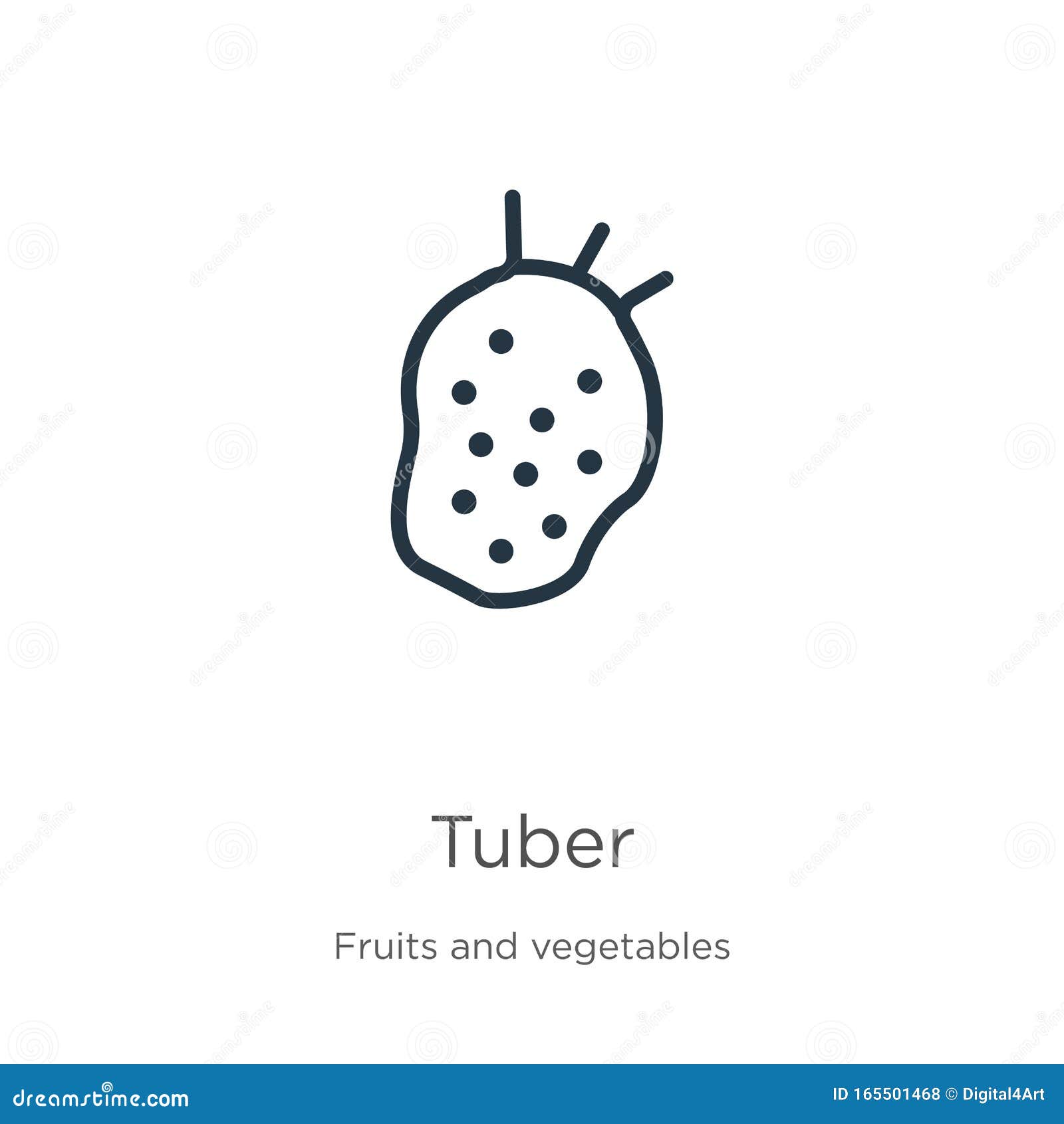 Linear Tuber Icon From Fruits And Vegetables Outline Collection. Thin ... Linear Tuber Icon From Fruits And Vegetables Outline Collection. Thin ...