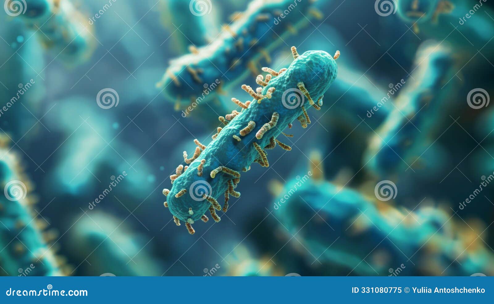 Bacteria Under Microscope Royalty-Free Cartoon | CartoonDealer.com ...