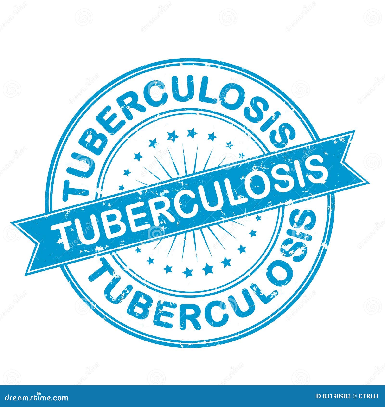 Tuberculosis Blue Grunge Label, Also for Print Stock Illustration ...