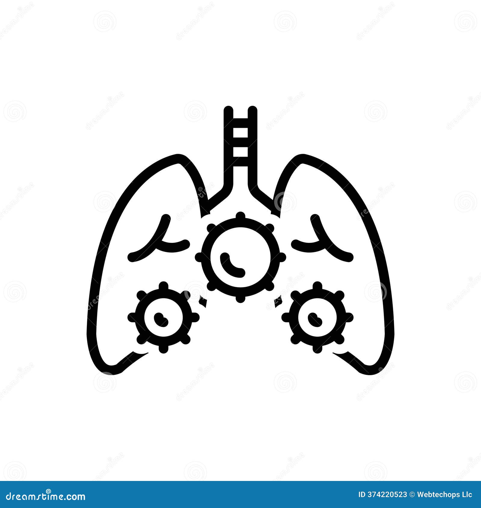 Mix Icon For Tb, Tuberculosis And Bacteria Stock Photography ...