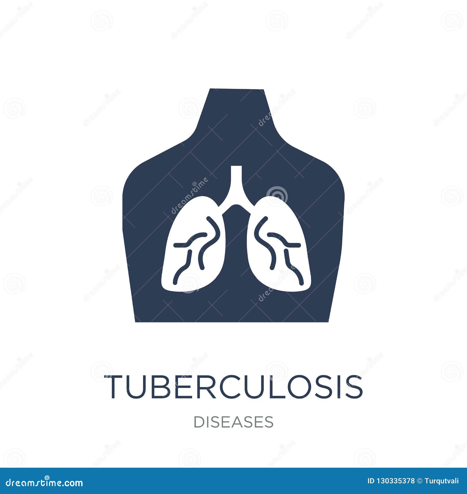 Tuberculosis Icon. Trendy Flat Vector Tuberculosis Icon on White Stock Vector - Illustration of ...