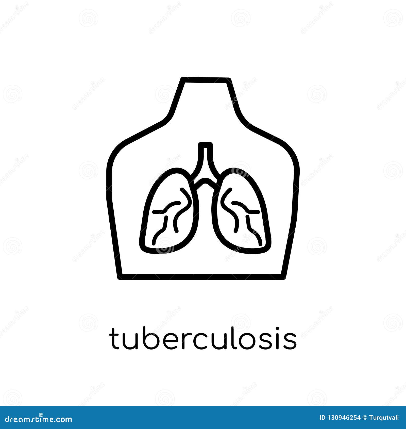 Tuberculosis (TB) Icon. Trendy Flat Vector Tuberculosis (TB) Icon On ...