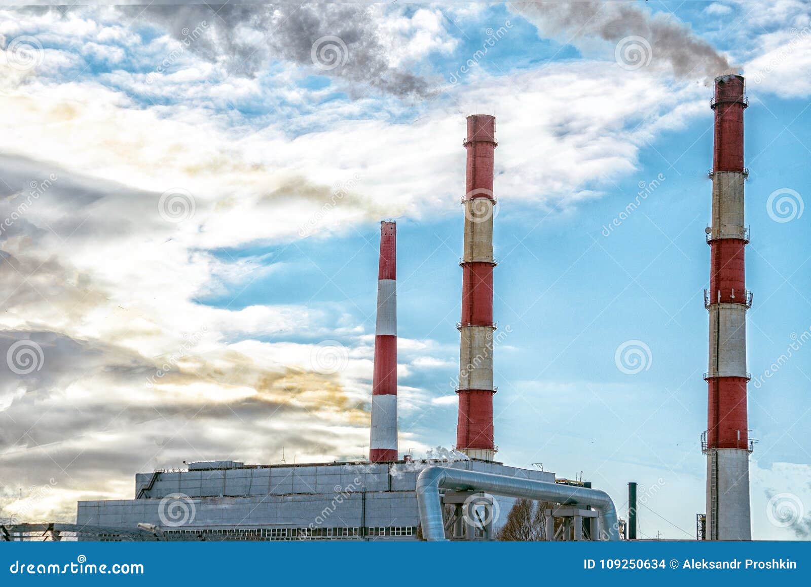 Tubes of factory stock photo. Image of environment, energy - 109250634