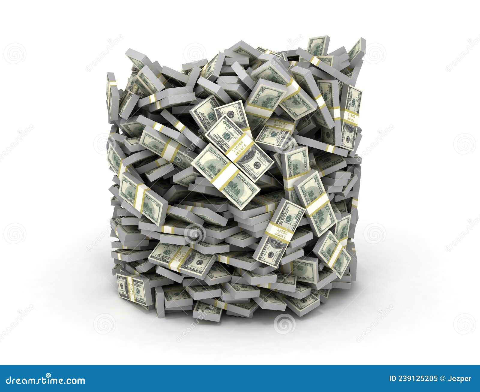 Stack of us dollars stock illustration. Illustration of dollars - 239125205